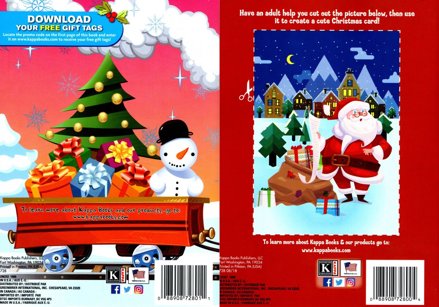 Christmas Edition Holiday Jumbo Coloring and Activity Book - (Set of 2 ...
