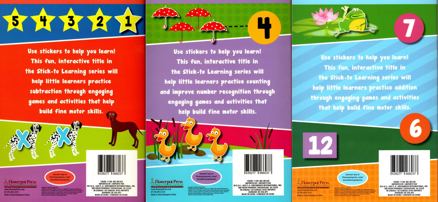 Stick-to Learning - Addition, Counting, Subtraction - Sticker Book ...