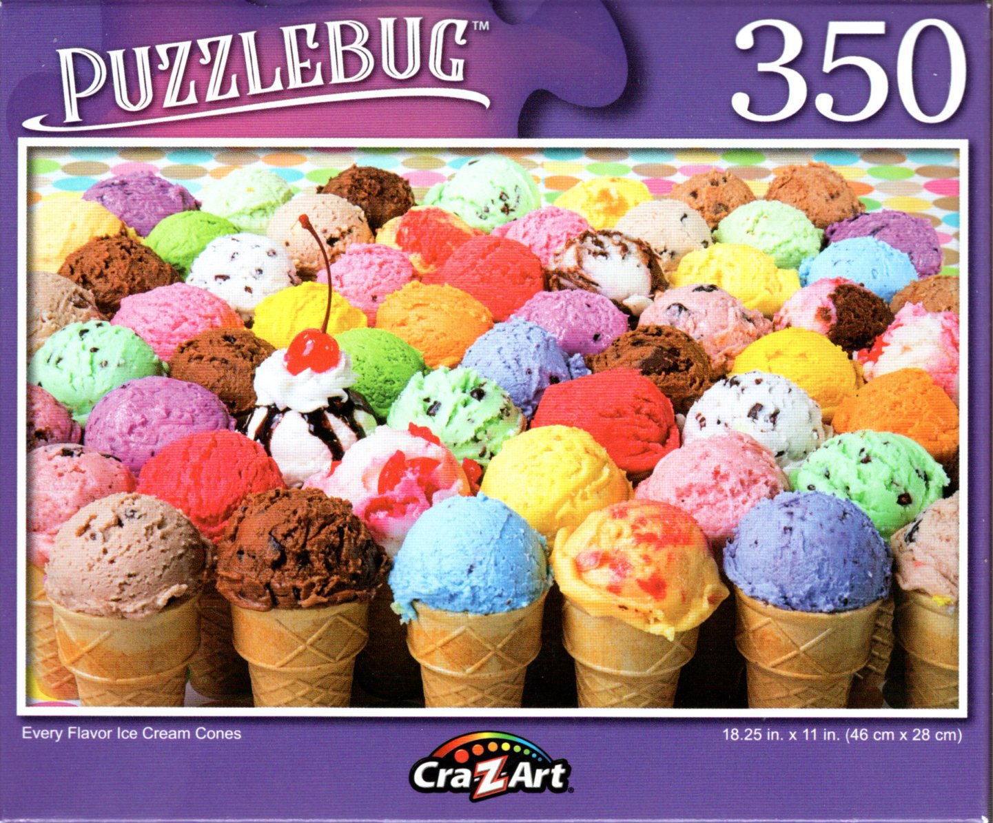 Every Flavor Ice Cream Cones - 350 Pieces Jigsaw Puzzle