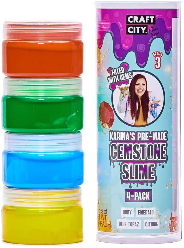 Craft City Karina Garcia Gemstone Slime | 4 Pack | Pre Made Slime