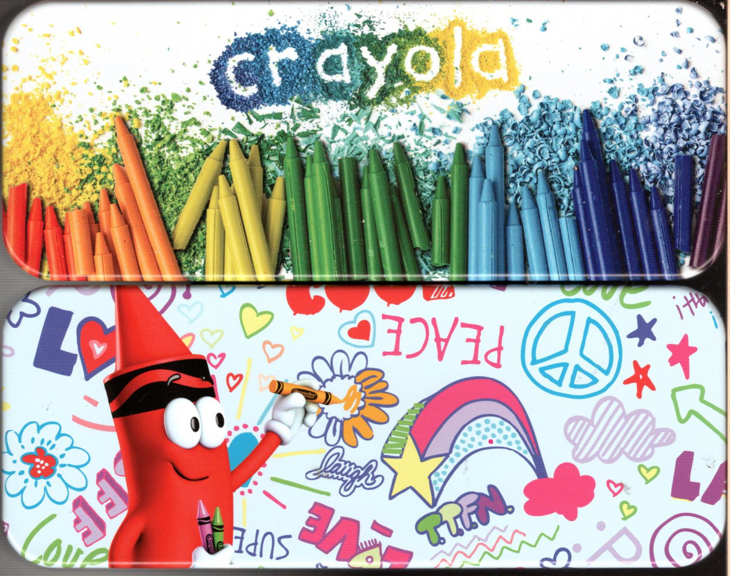 Crayola - Metal Tin Case Pencil Box Storage