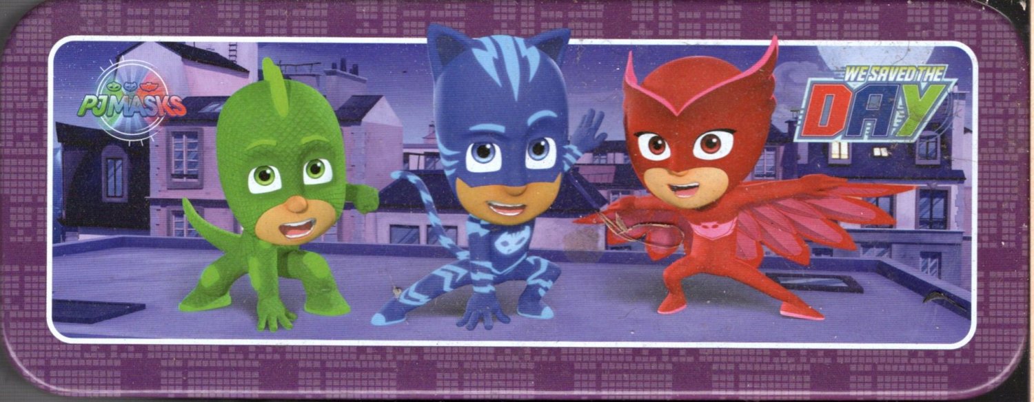 PJ Masks - Metal Tin Case Pencil Box Storage