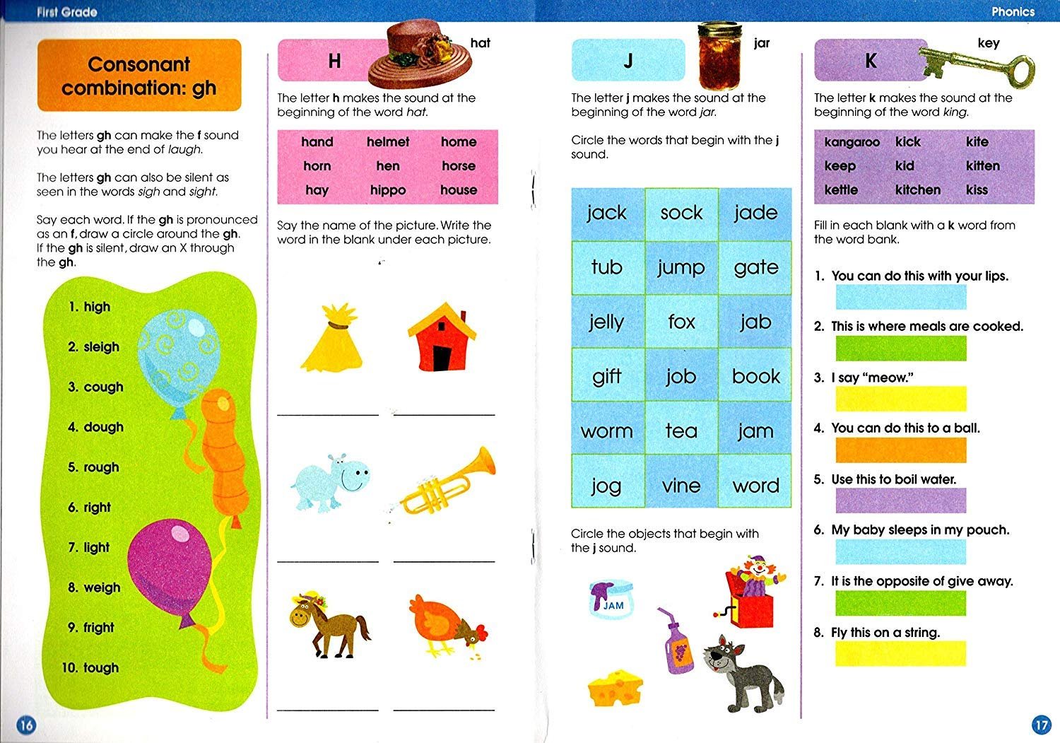 First Grade Educational Workbooks - Good Grades - Spelling, Phonics ...