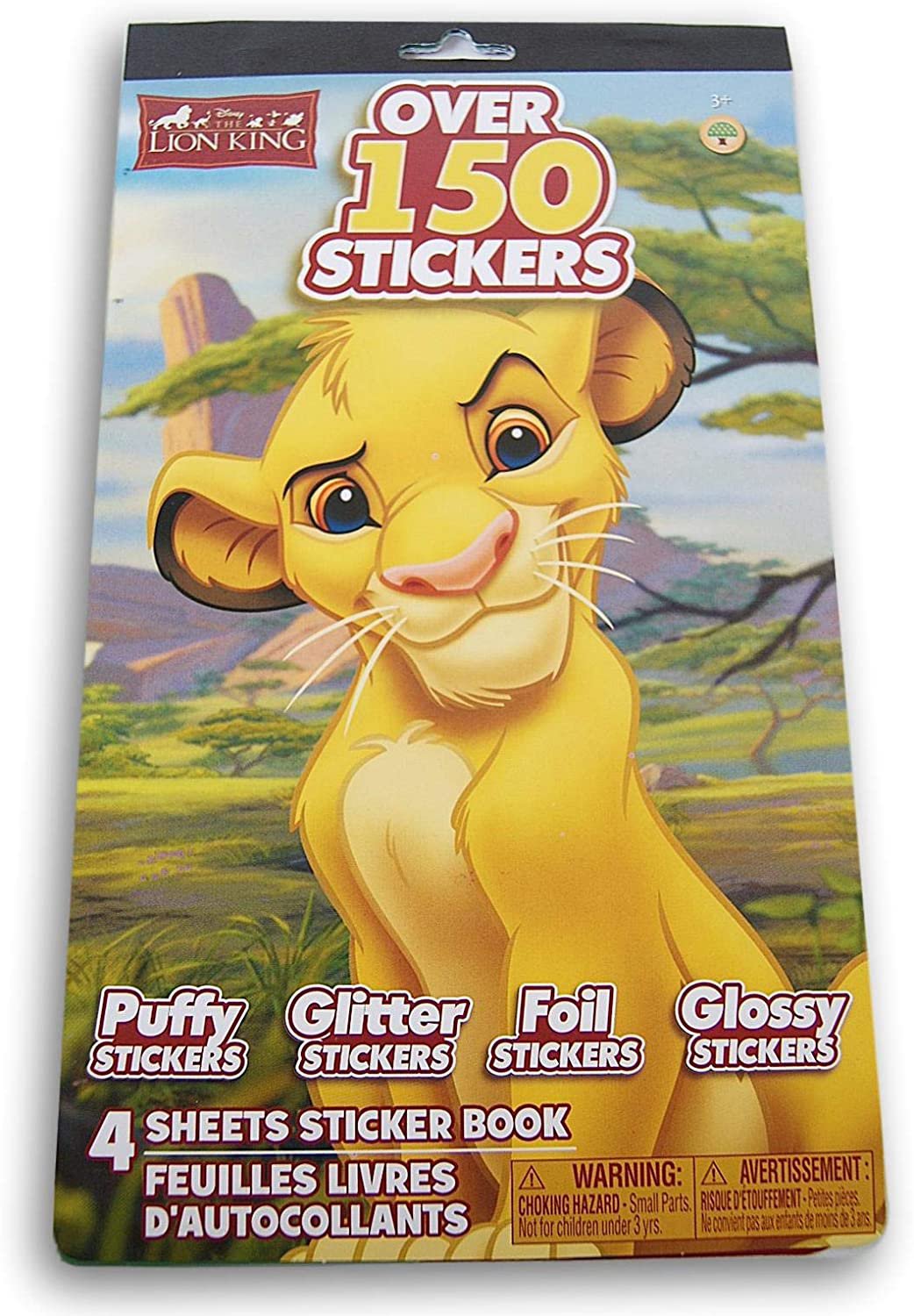 The Lion King Simba Sticker Pad - 6 x 9.5 Inches - Over 150 Stickers