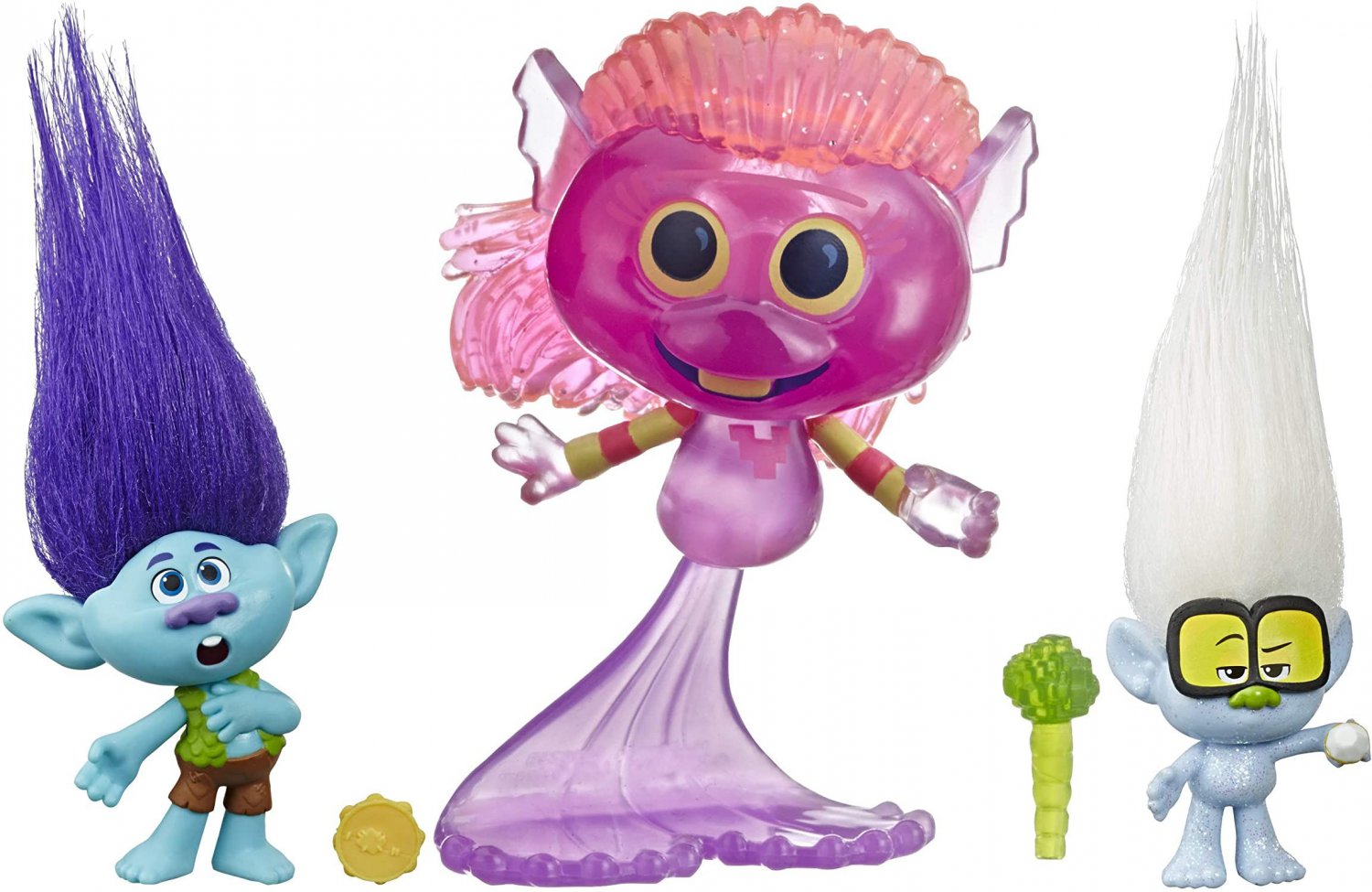 Trolls World Tour Tiny Diamond, Mermaid & Branch Collectible Doll (Set ...