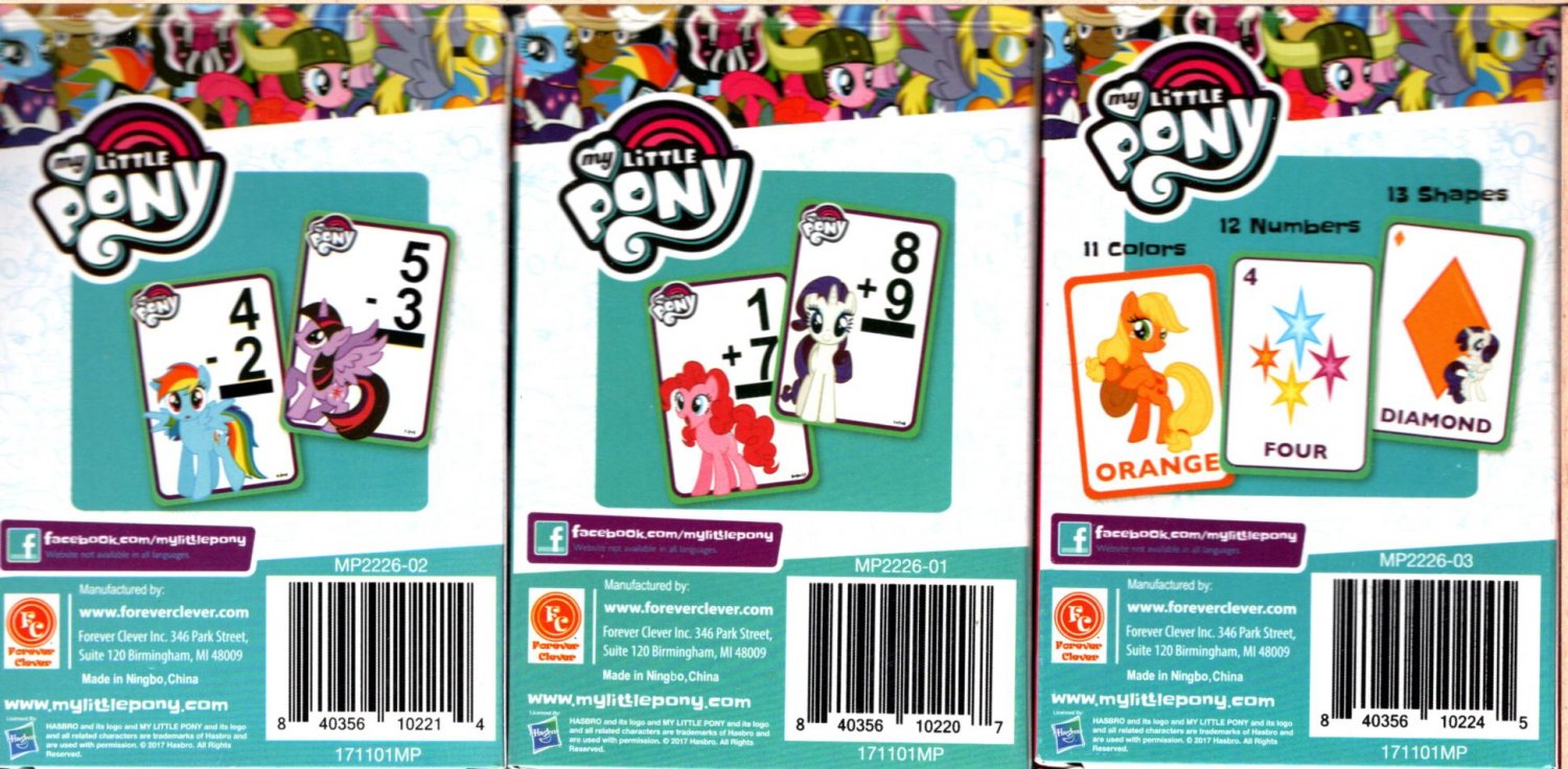 My Little Pony - Subtraction Flash Cards, Addition & Colors, Numbers ...