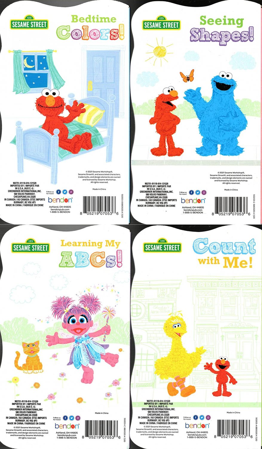 Sesame Street First Books Series; - Children's Book (Set of 4 Books)