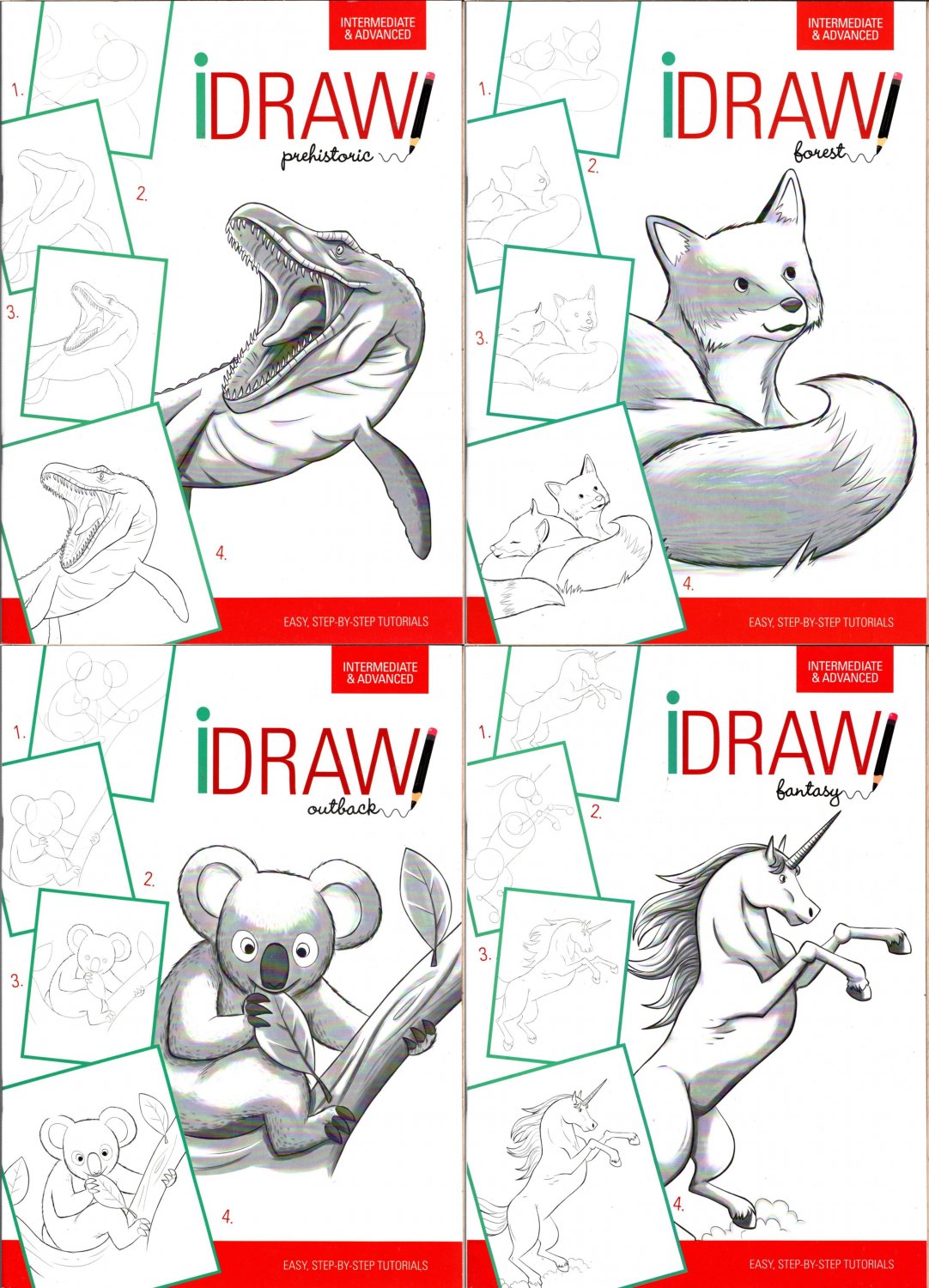 iDraw - Learn to Draw Instructional Step-by-Step Tutorial Books - (Set ...