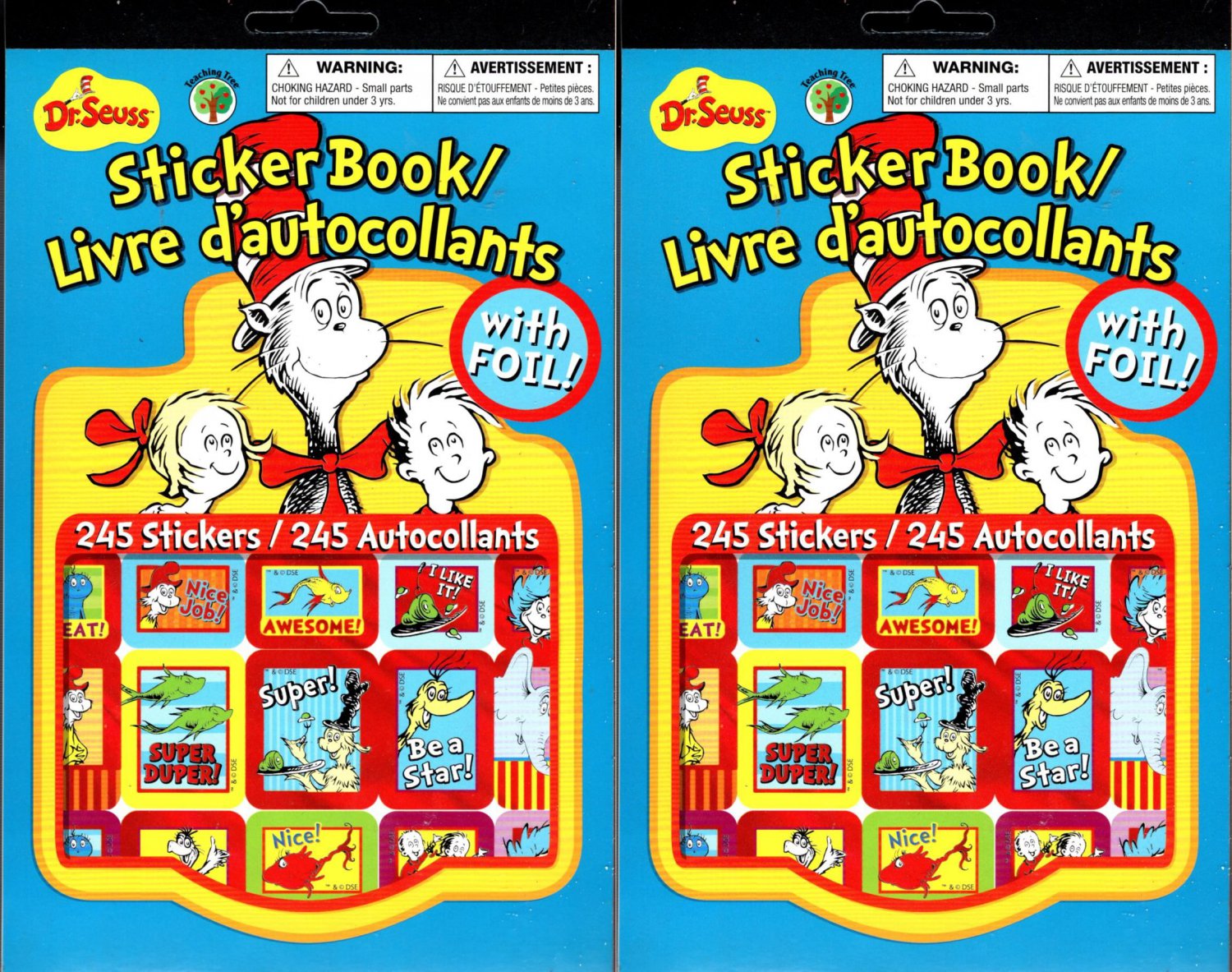Dr.Seuss - 125 Stickers Book (Set of 2)