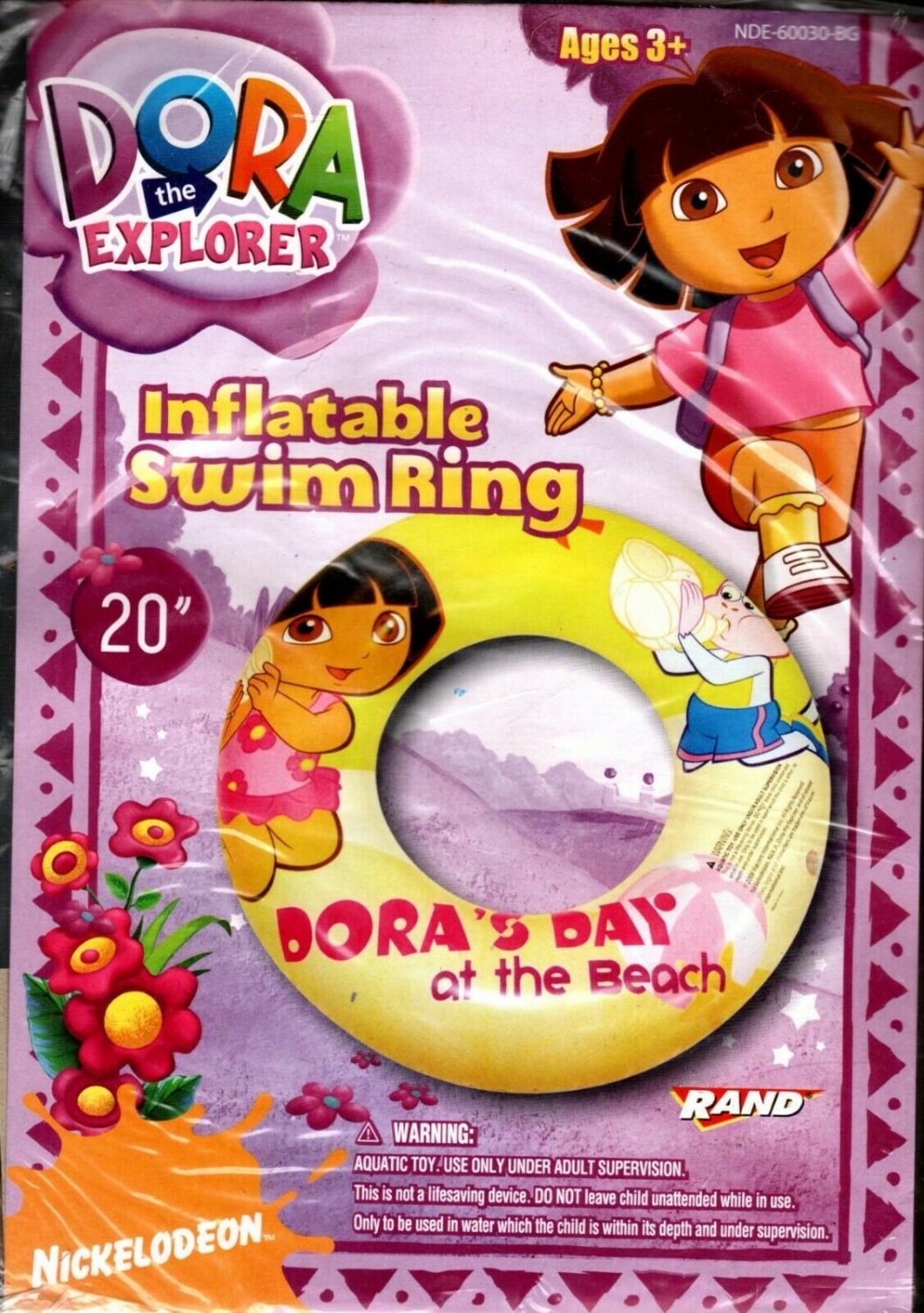 Nickelodeon Dora The Explorer - Arm Floats + Swim Ring 17.5` in 3+ (Set ...