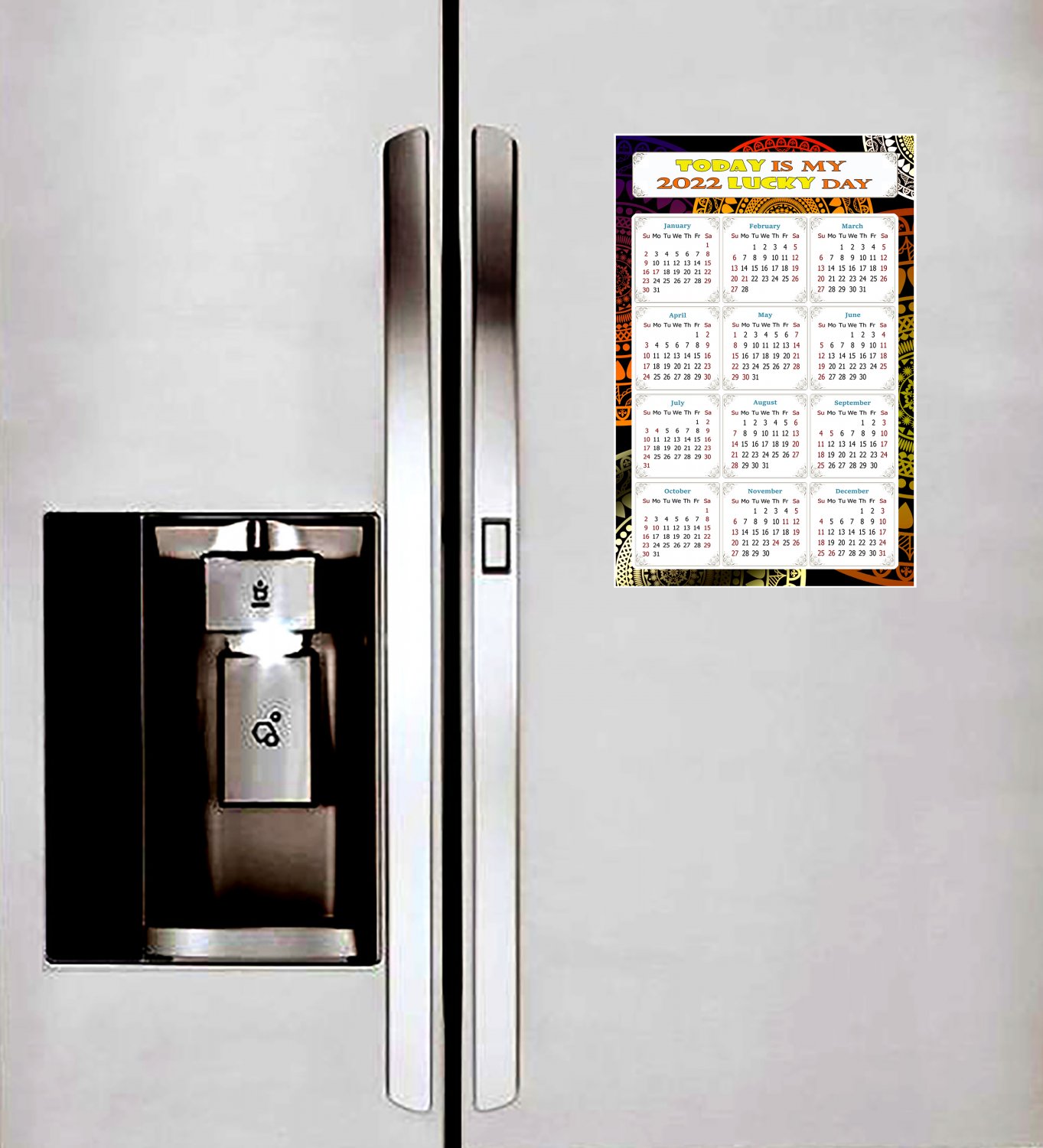2022 Magnetic Calendar - Calendar Magnets - Today is My Lucky Day ...