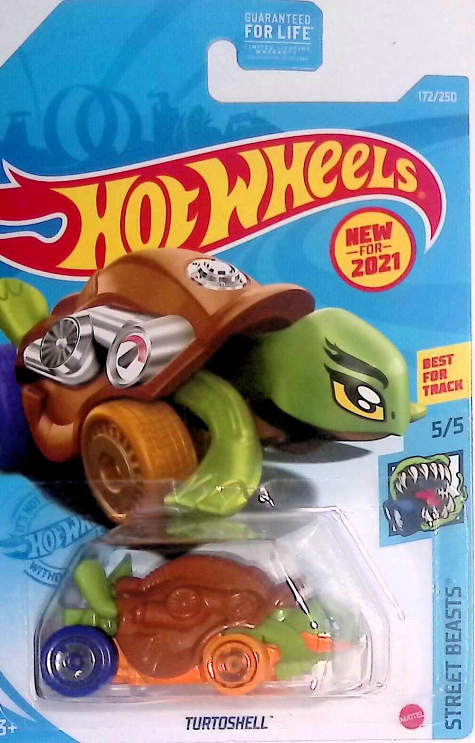 Hot Wheels Turtoshell Green 172/250 2021 Street Beasts 5/5