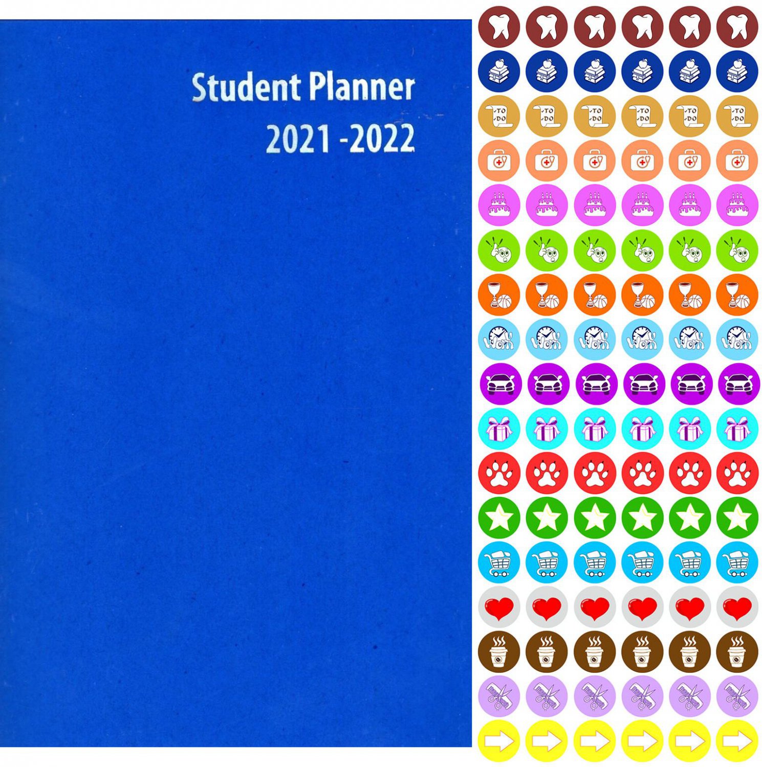 2021 - 2022 Student Academic Planner Calendar - School College Weekly ...
