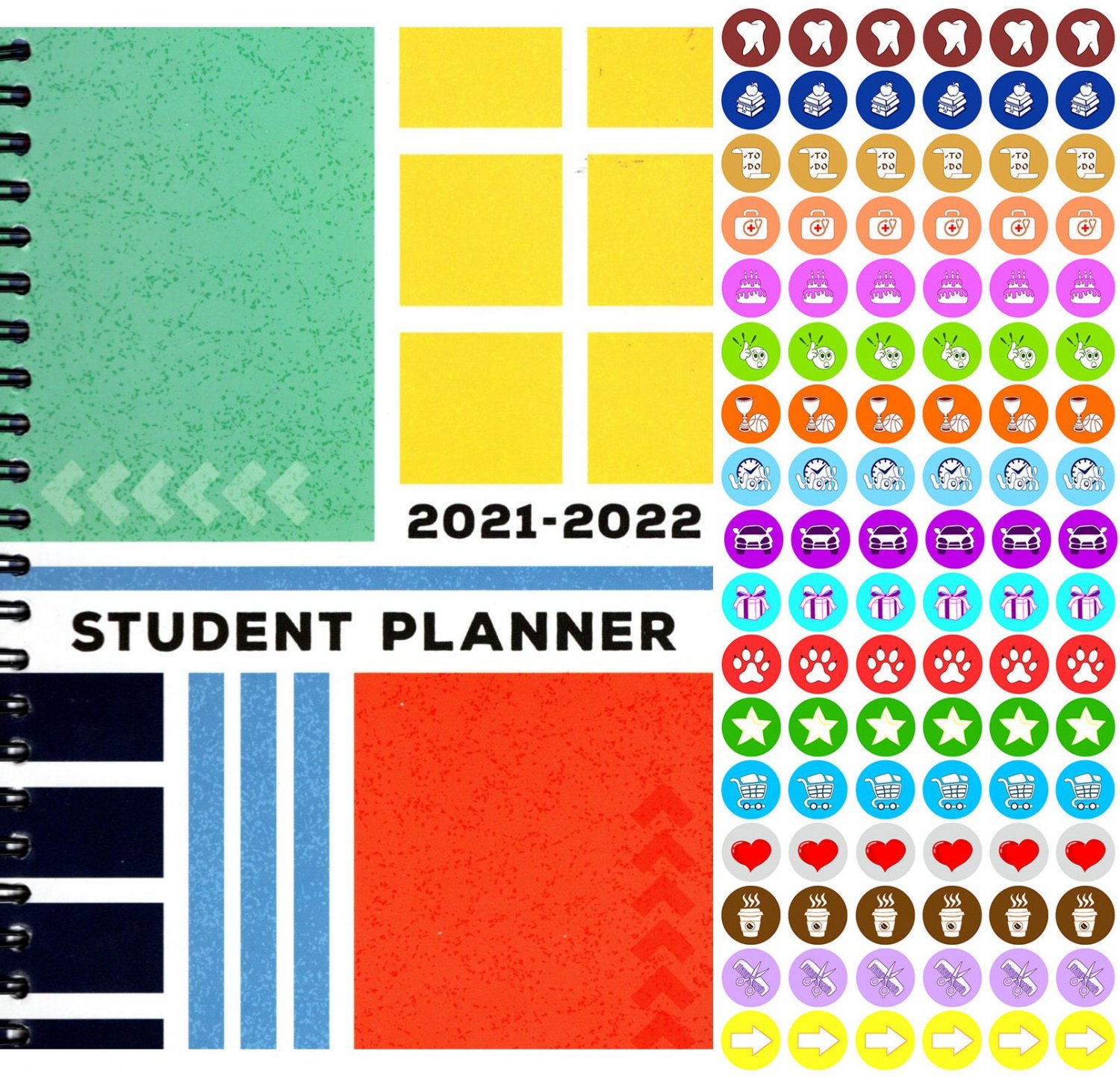 2021 - 2022 Student Academic Planner Calendar - (Spiral Bound) + 100 ...