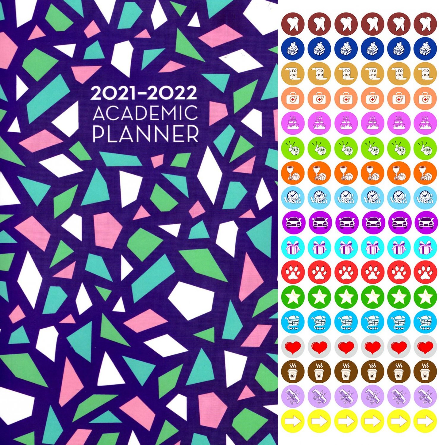 2021 - 2022 Academic Planner Calendar - School College Weekly (Spiral ...