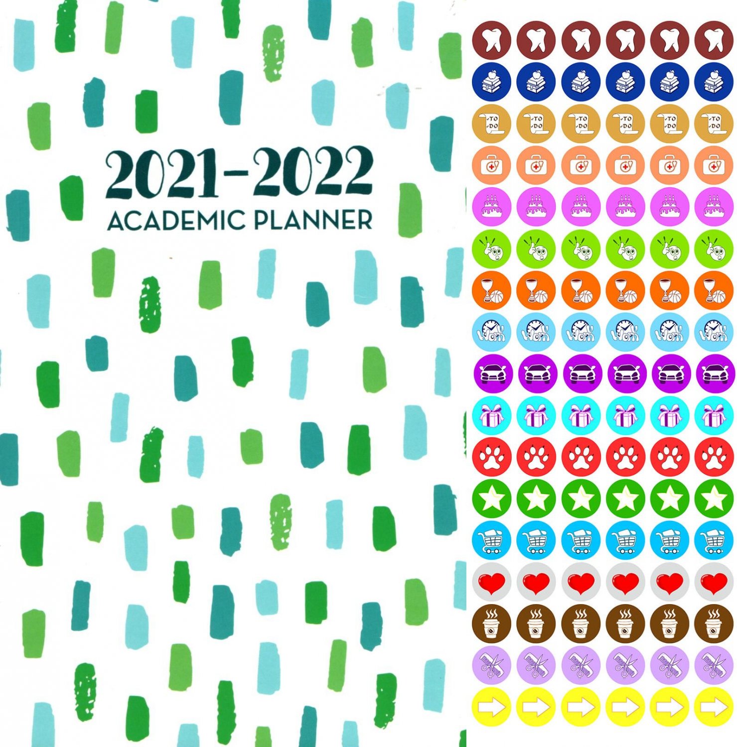 2021 - 2022 Academic Planner Calendar - School College Weekly (Spiral ...