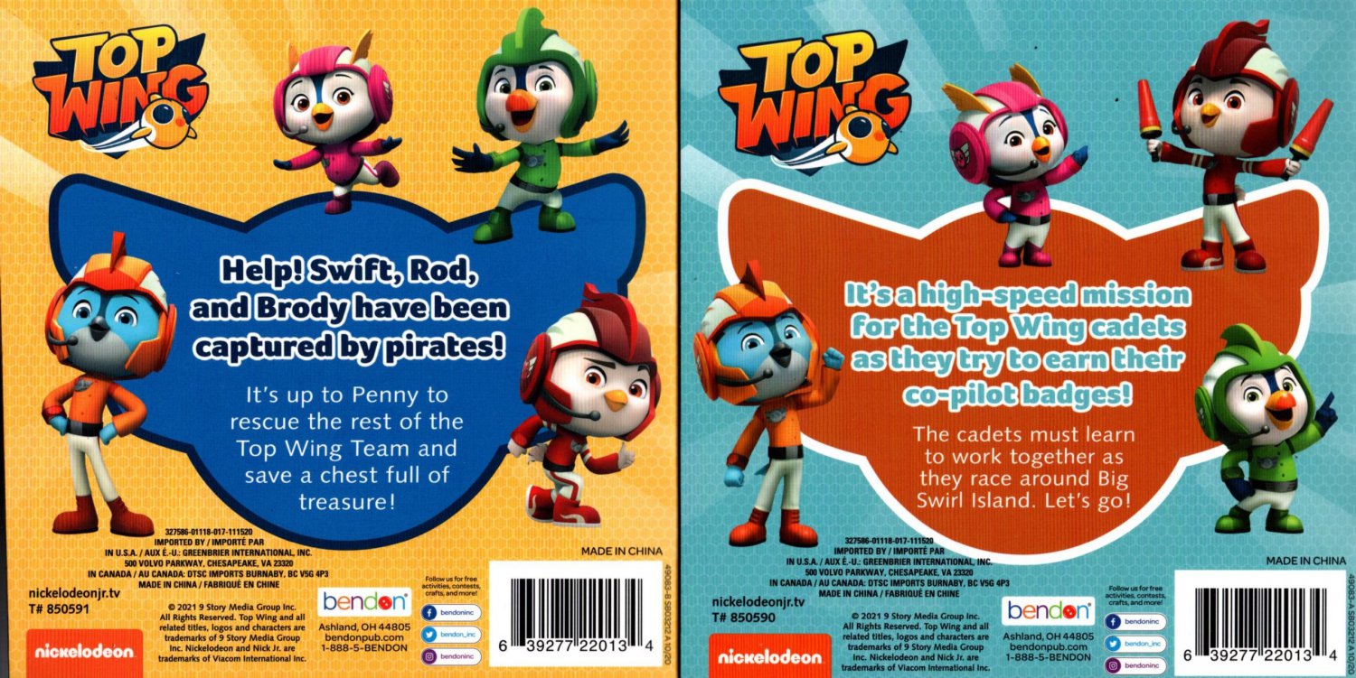Top Wing Treasure Map Mission, Top Wing Dream Team - Children's Book ...