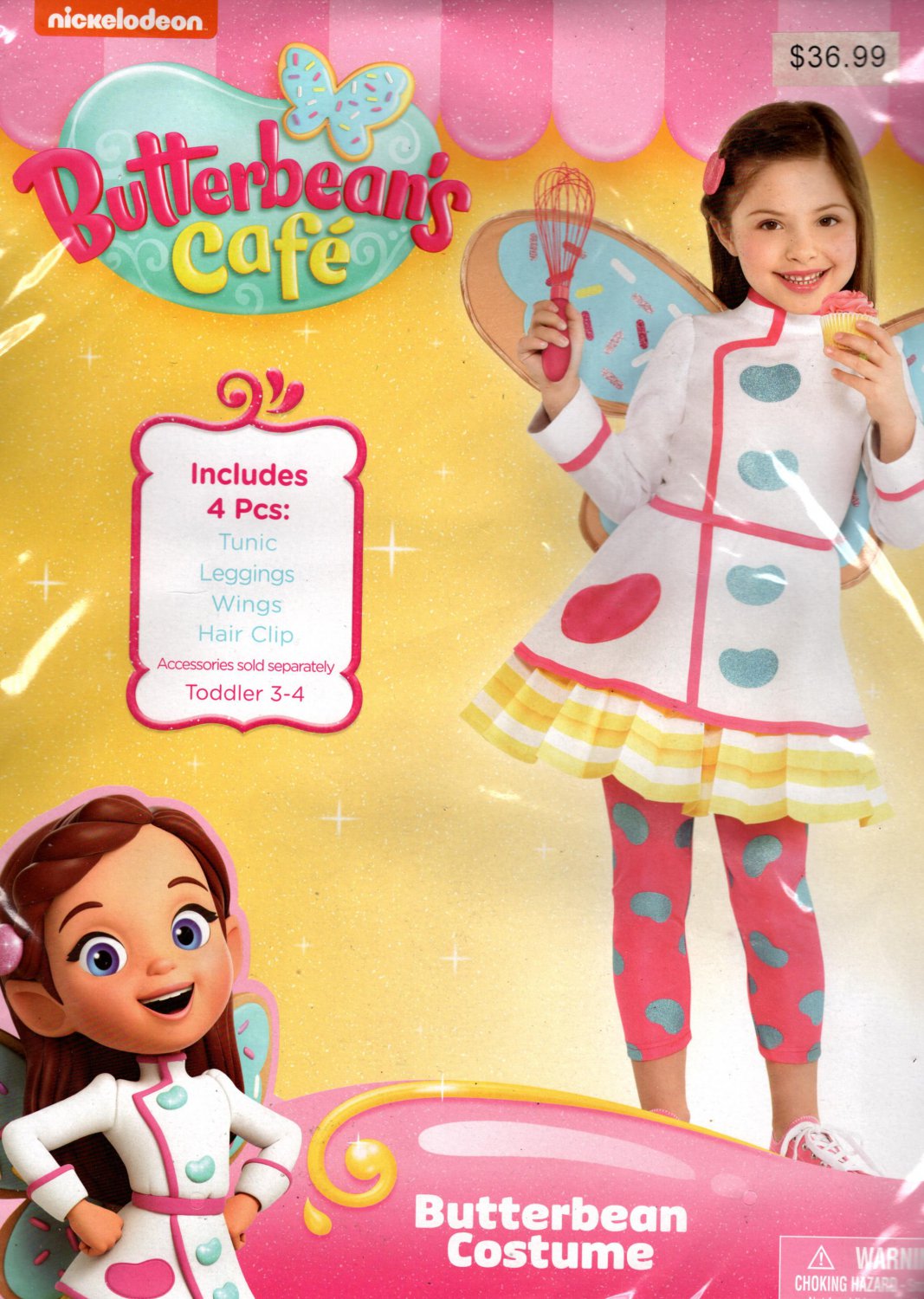 Party City Butterbean Halloween Costume for Toddler Girls, Butterbean's ...