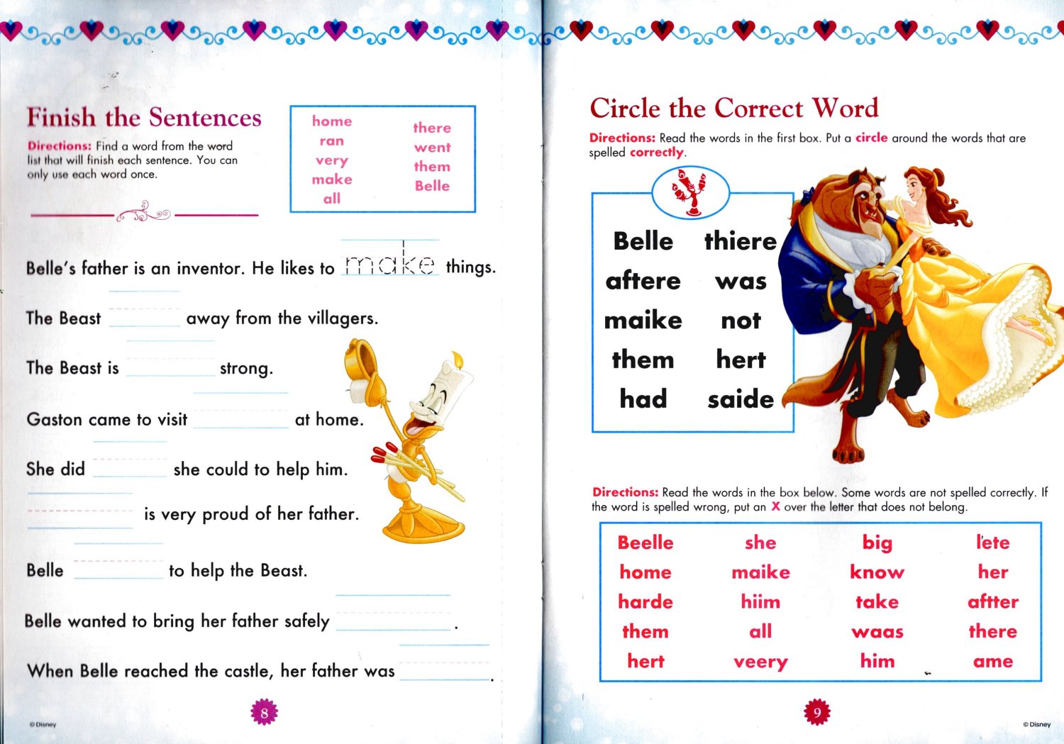 Educational Workbooks - Disney Princess - Workbook (Set of 4 Books)