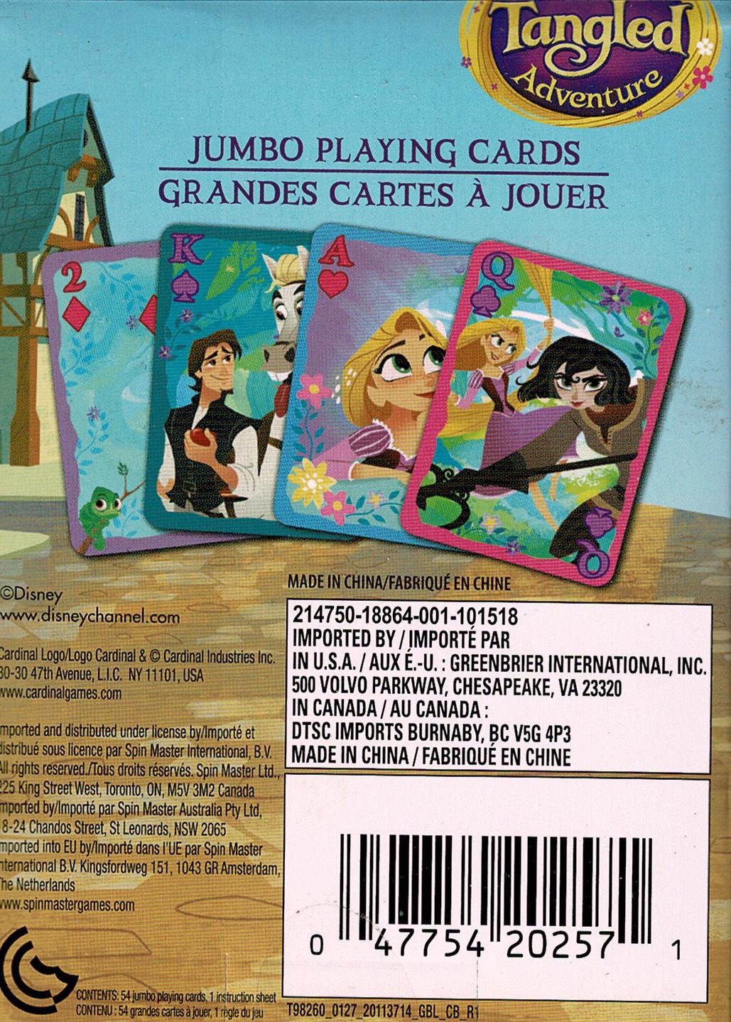 Disney Rapunzel`s - Jumbo Playing Cards - Classic card games