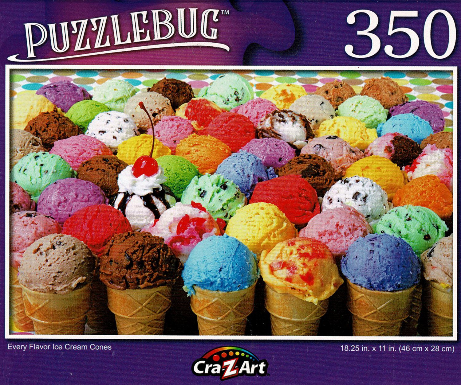 Every Flavor Ice Cream Cones - 350 Pieces Deluxe Jigsaw Puzzle