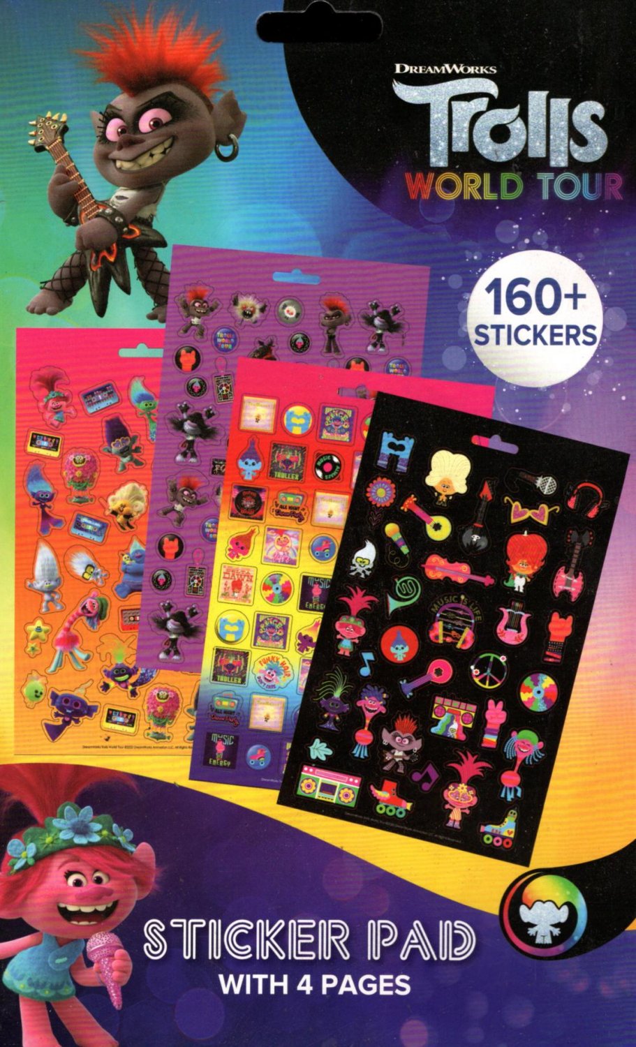 Trolls World Tour Sticker Pad with 4 pages