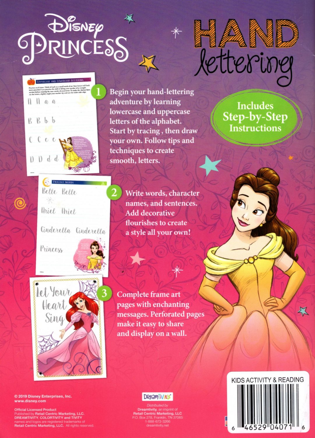 Disney Princess - Hand Lettering - Coloring & Activity Book + Award ...