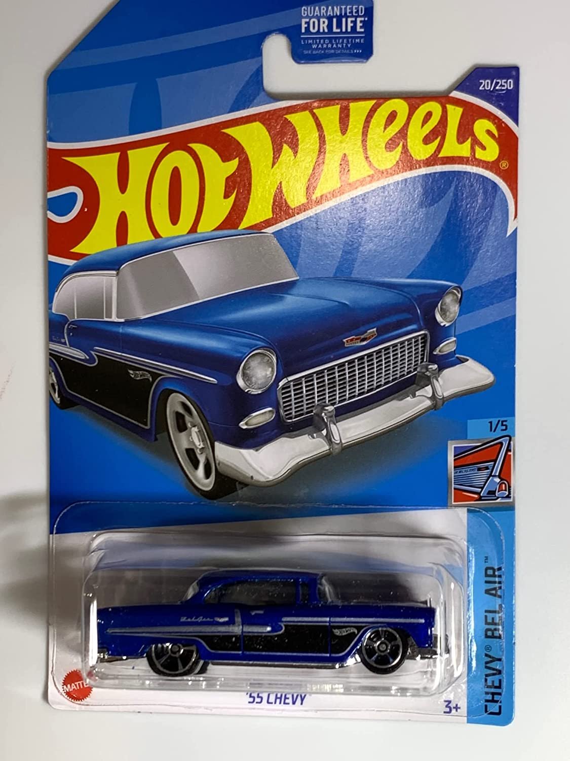 Diecast Hot Wheels 55 Chevy Chevy Bel Air 1 5 [blue] 20 250