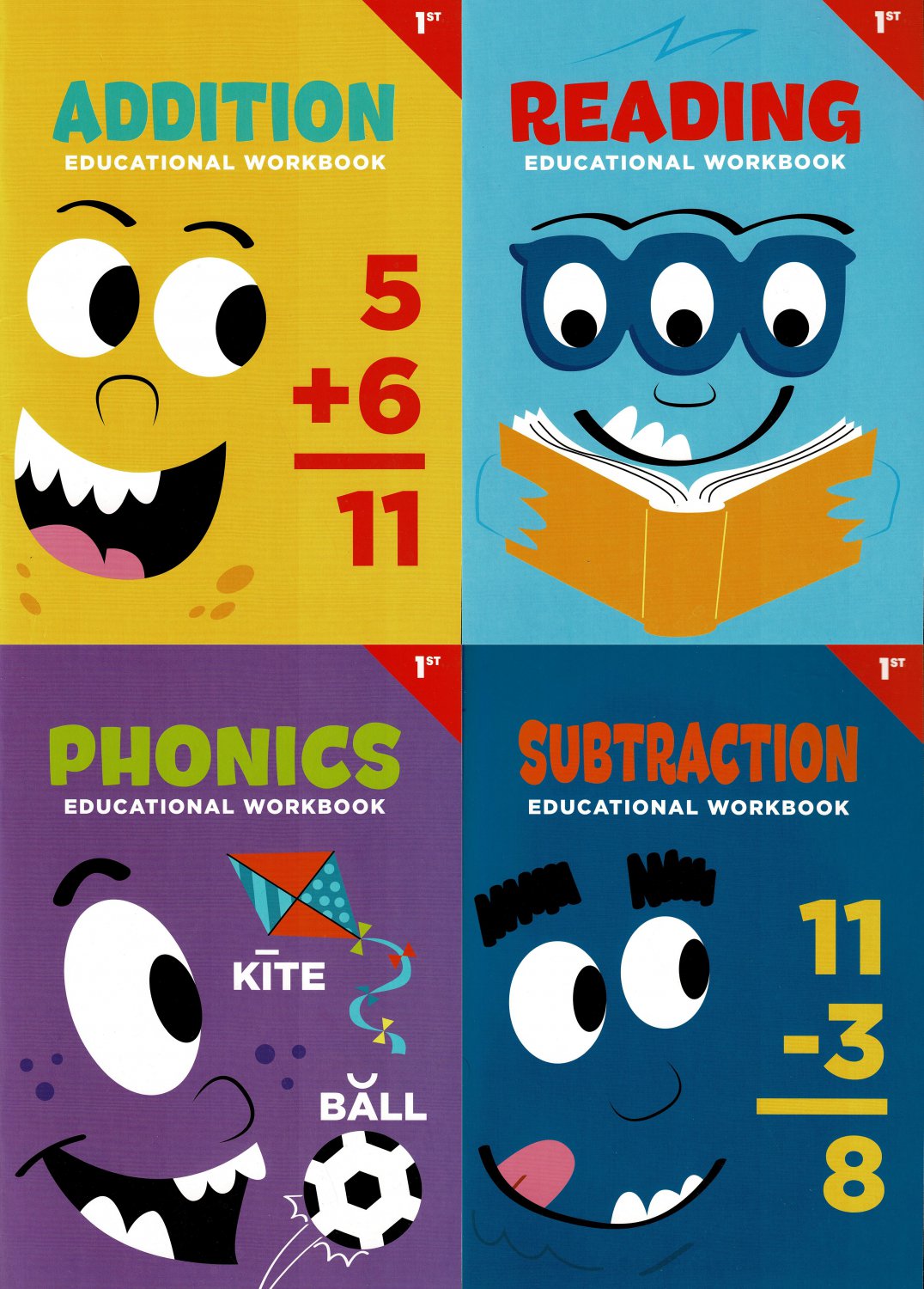 First Grade Educational Workbooks - Reading, Phonics, Addition ...