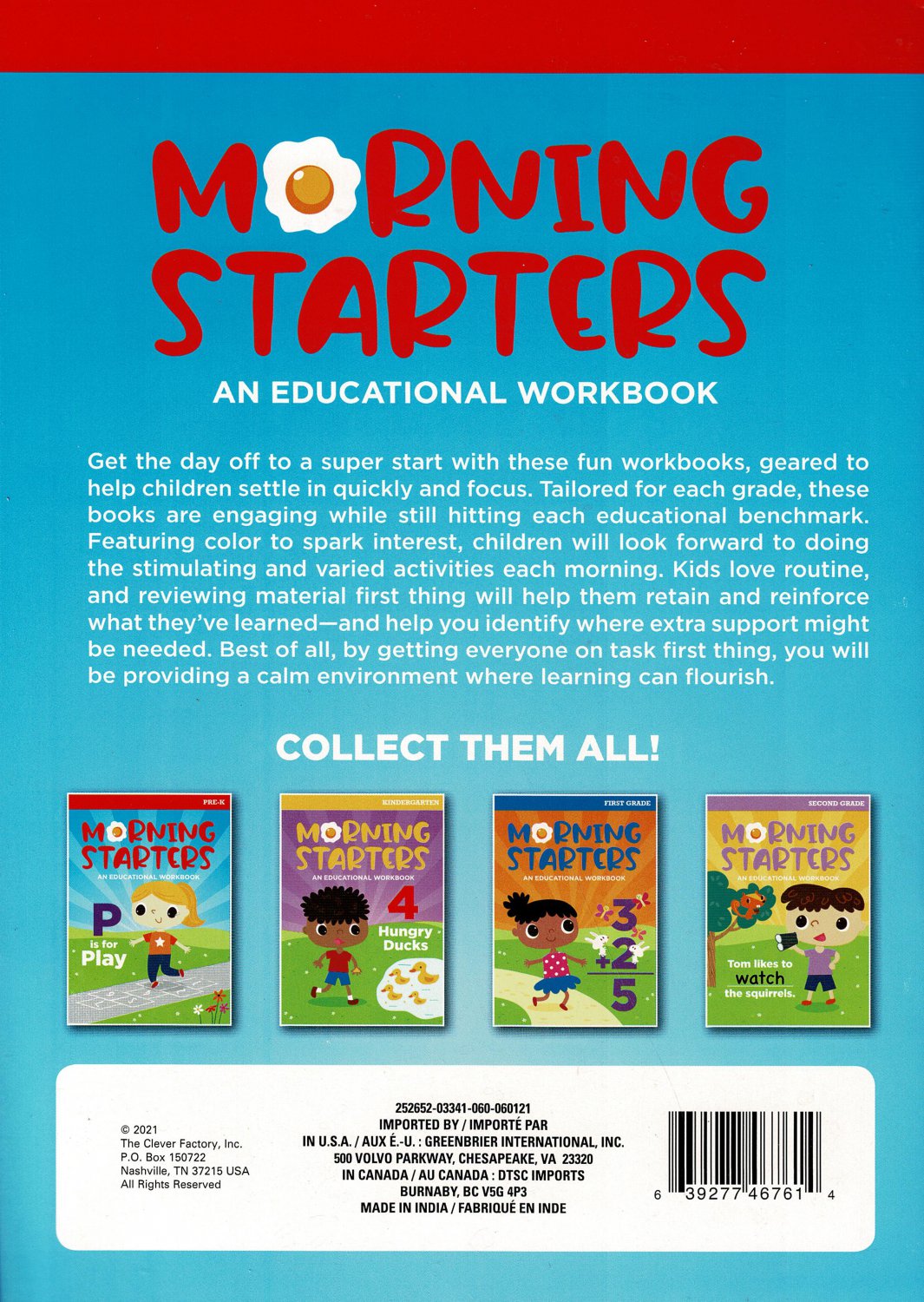 PRE-K - Morning Starters Educational Workbooks - v11
