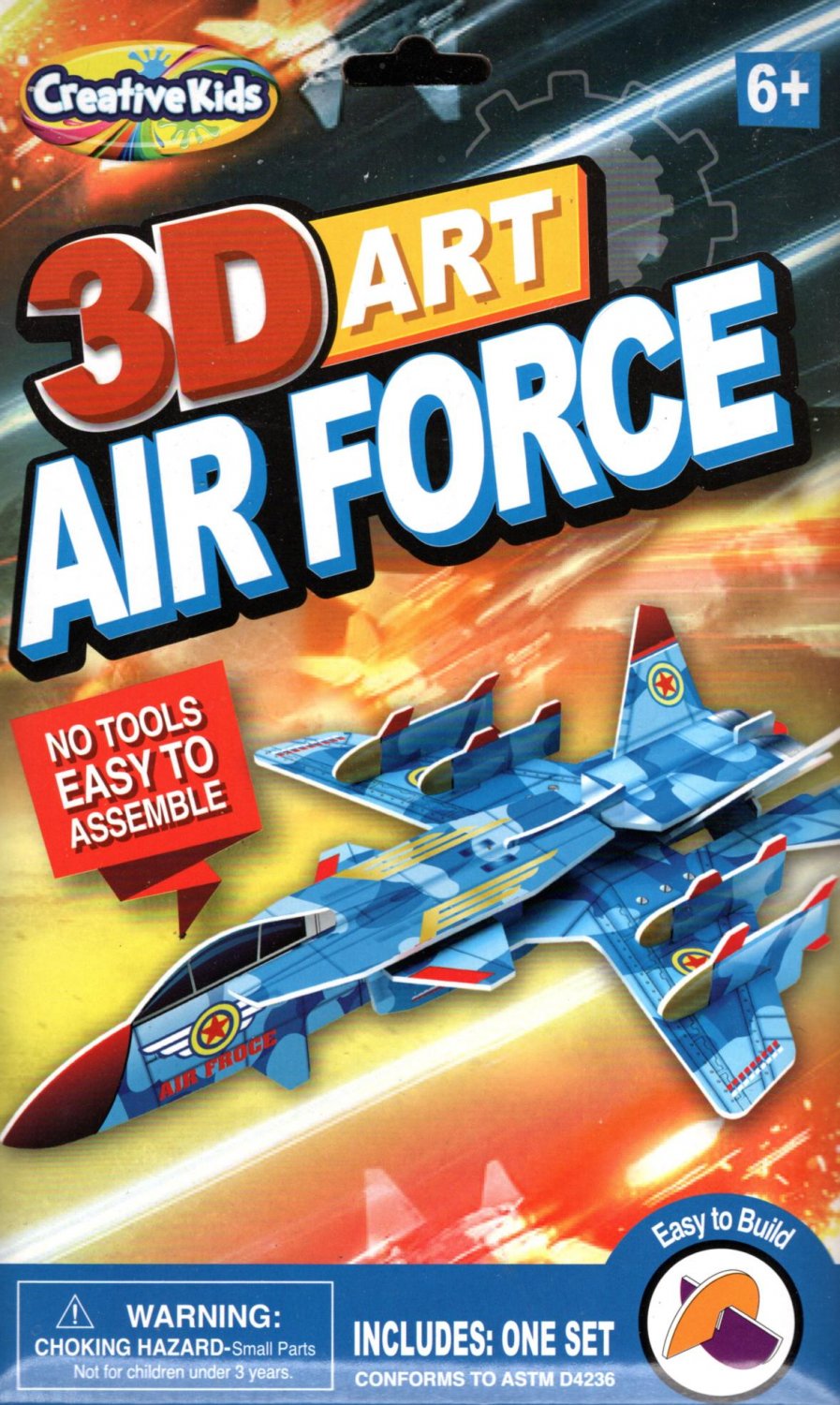 3D Art Paper Air Force; Includes: One Set