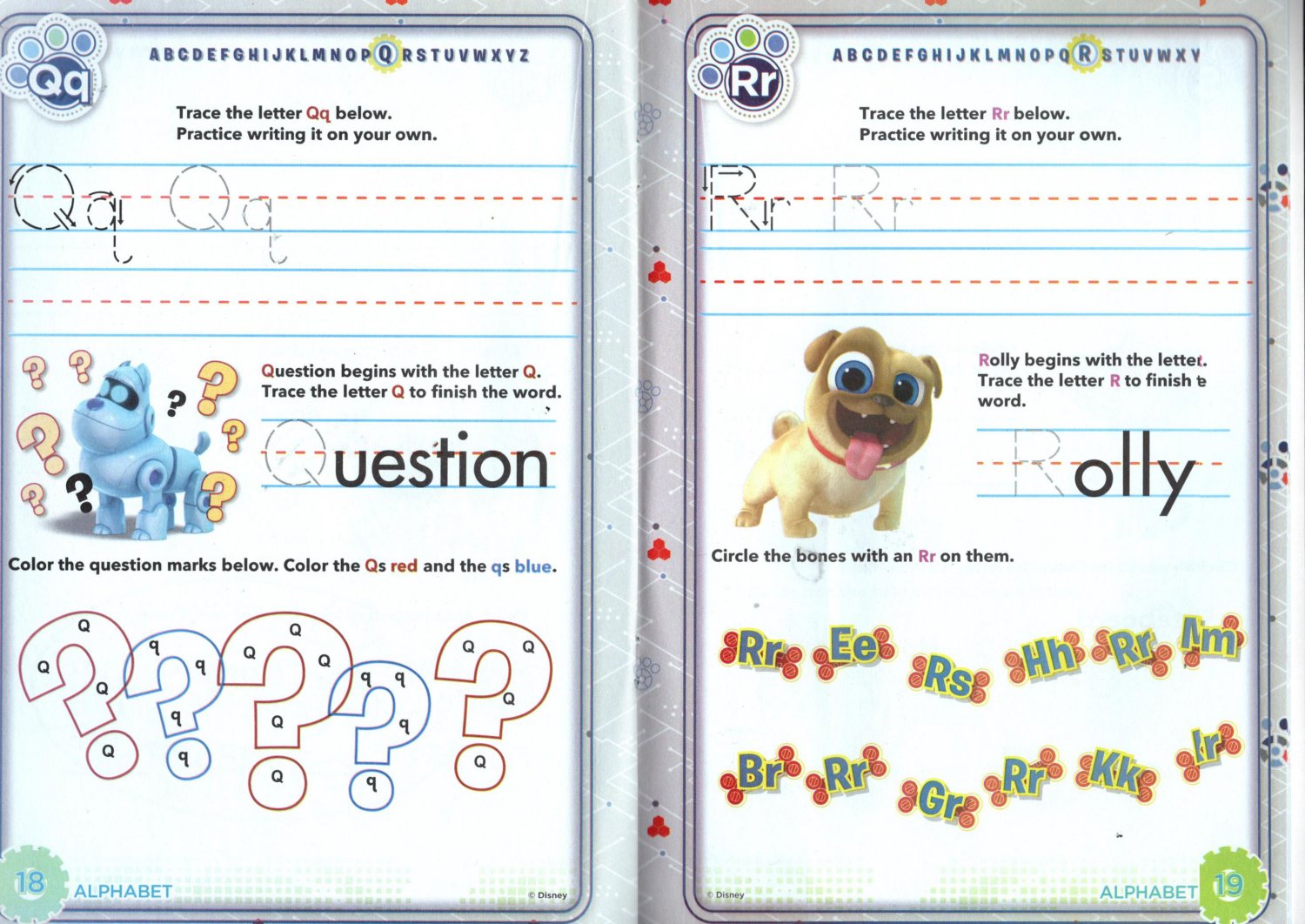 Educational Workbooks - Disney Junior - Puppy Dog Pals - Alphabet ...