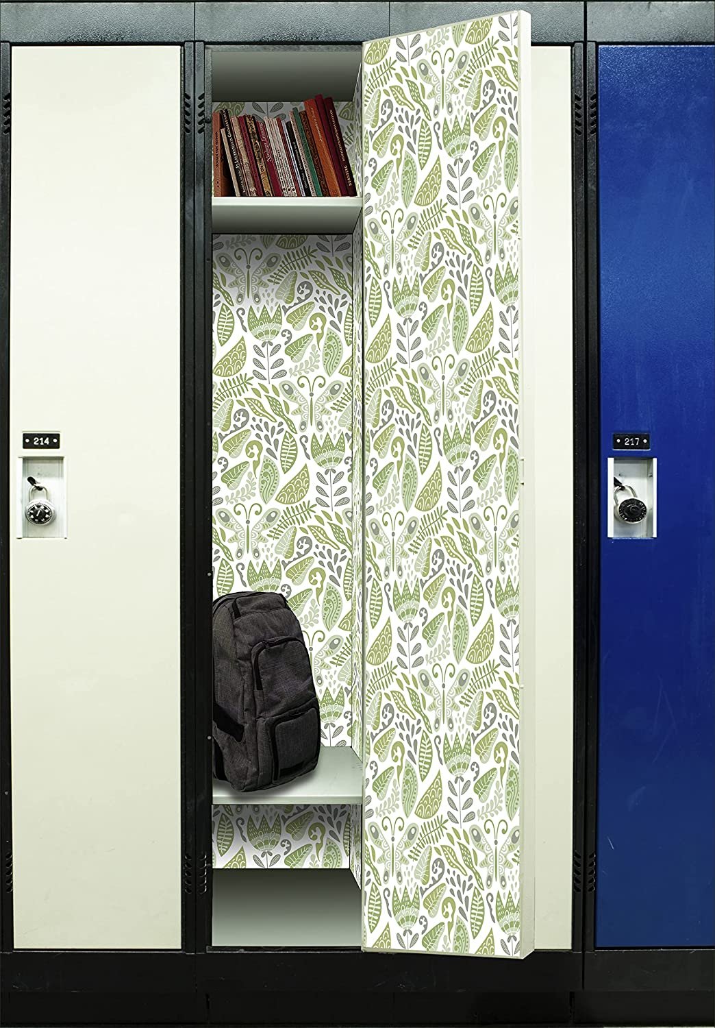 Deluxe School Locker Magnetic Wallpaper - Pack of 12 Sheets - (Leaves vr44)