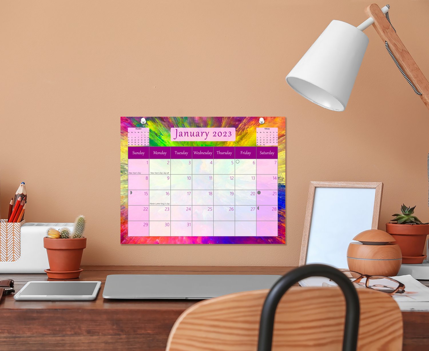 2023 Monthly Magnetic/Desk Calendar - 12 Months Desktop/Wall Calendar ...
