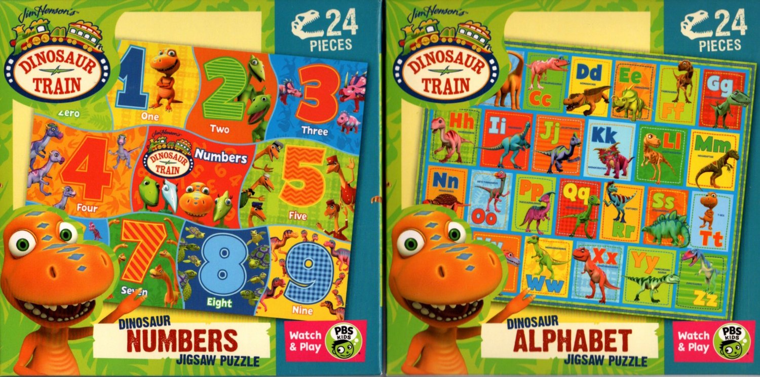 Dinosaur Train - Dinosaur Number and Alphabet - 24 Pieces Jigsaw Puzzle ...