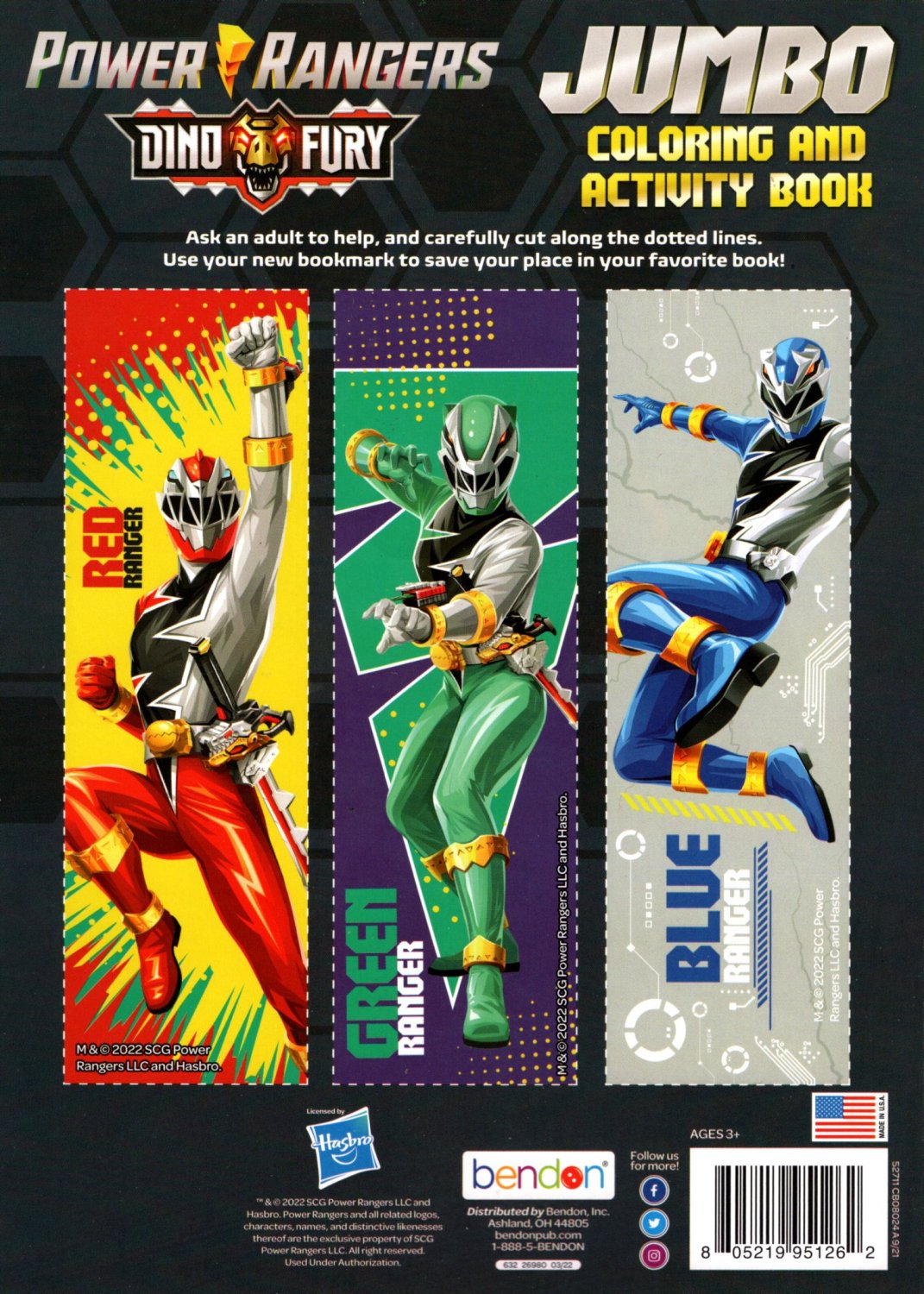 Power Rangers - Dino Fury - Jumbo Coloring & Activity Book Book 80 ...