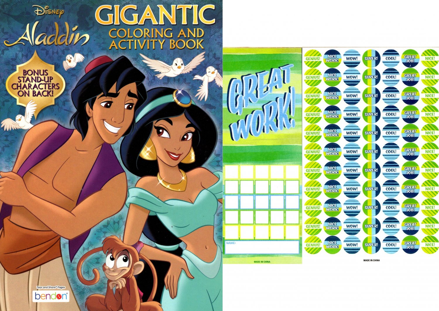 Disney Aladdin - Gigantic Coloring & Activity Book + Award Stickers and ...