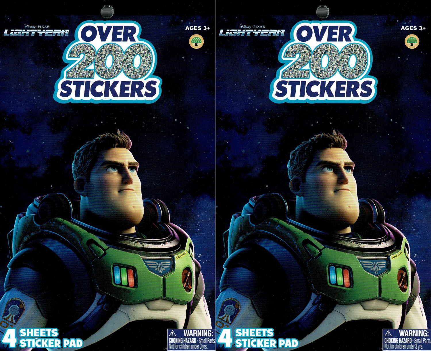 Disney Light Year - Over 200 Stickers 4 Sheet Sticker Books (Set of 2)