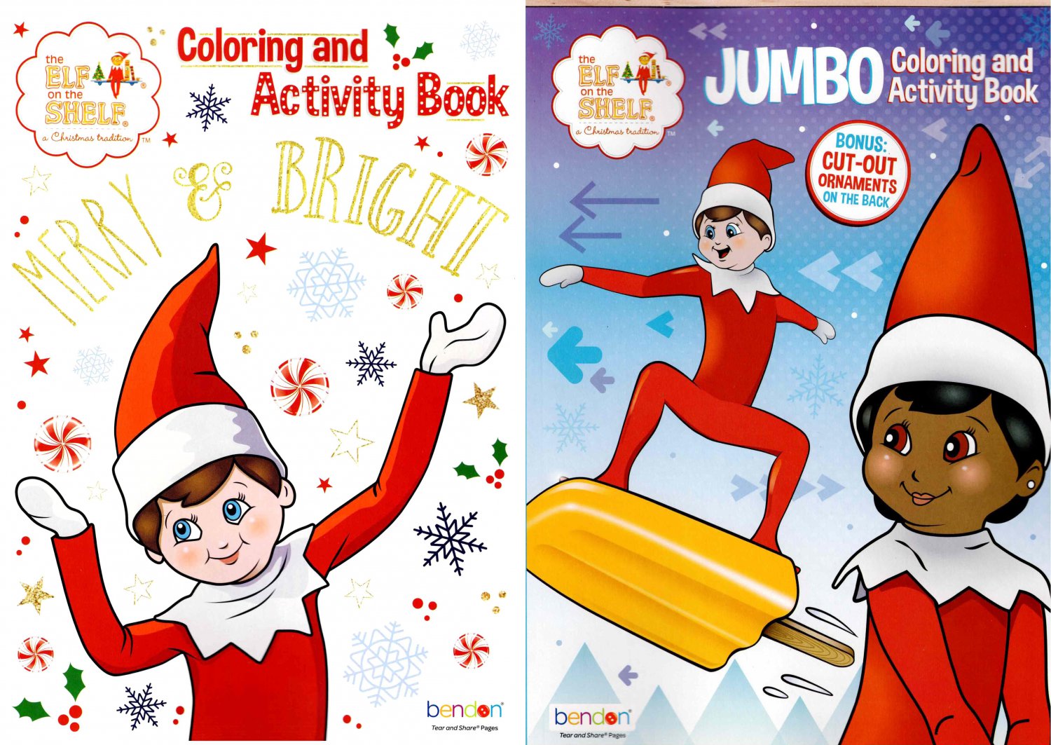 The Elf on the Shelf - Christmas Jumbo Coloring and Activity Books (Set ...