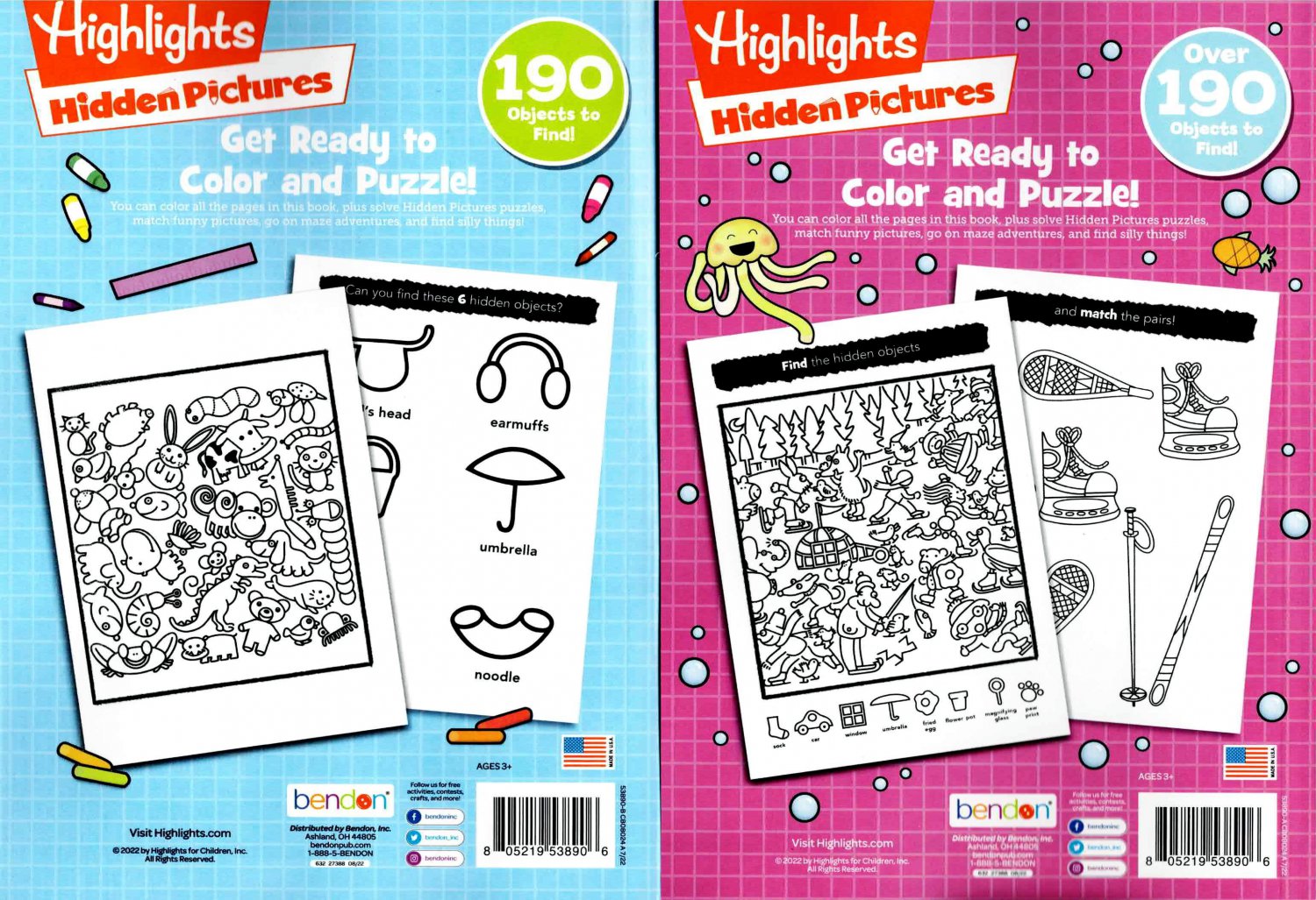 Highlights Hidden Pictures - Jumbo Fun Stuff to Find & Color - Coloring ...