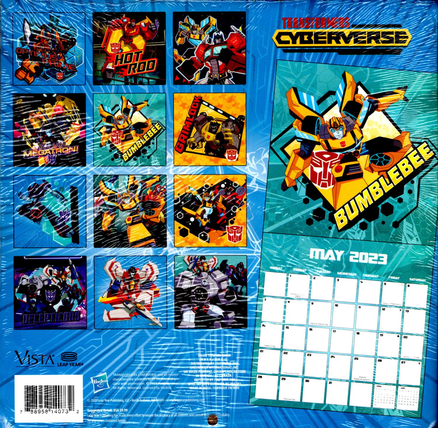 Transformer Cyberverse - 16 Month 2023 Wall Calendar