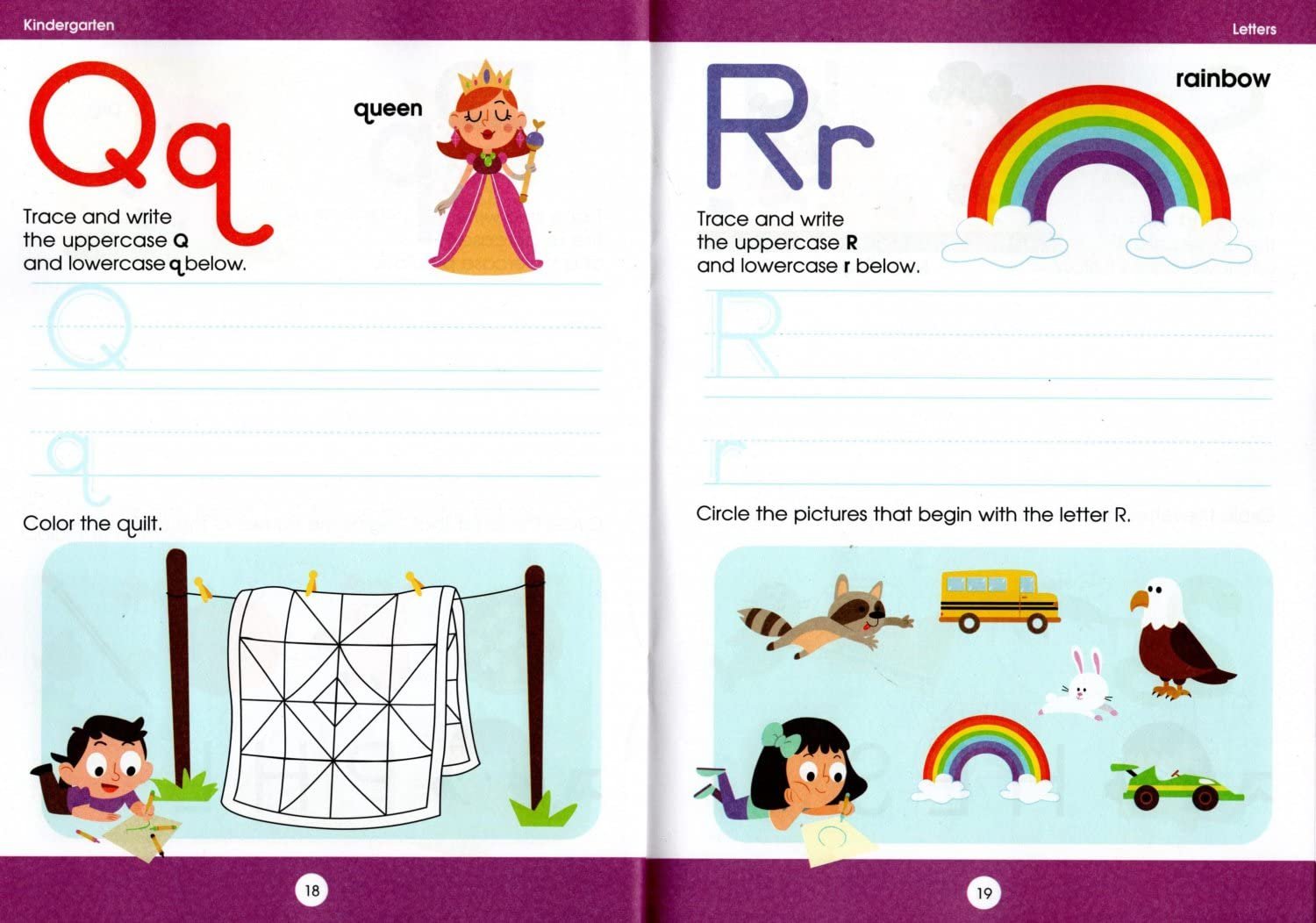 K - Kindergarten Workbooks Numbers & Counting, Colors & Shapes, Letters ...
