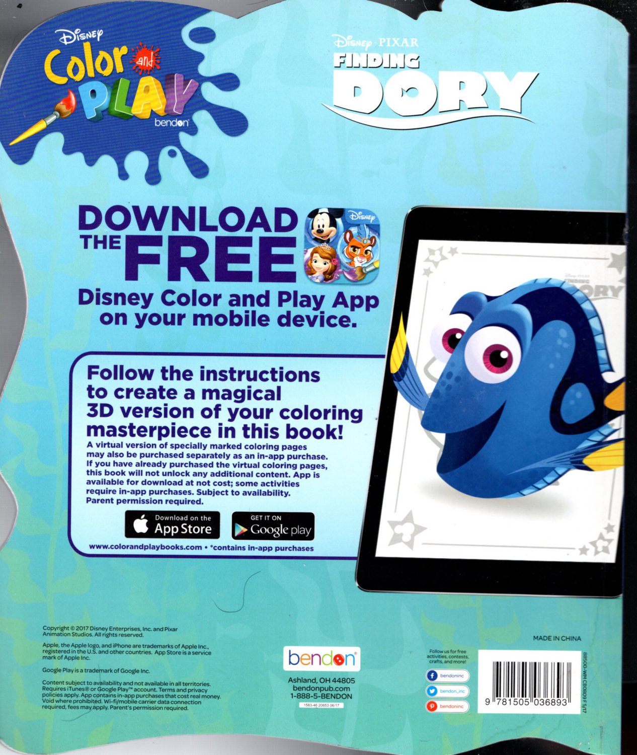 Finding Dory - Coloring & Activity Book - Color and Play Includes Stickers