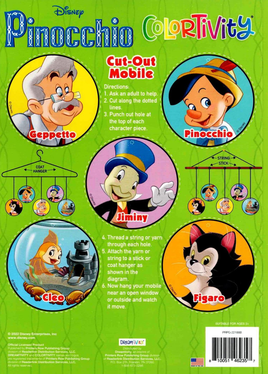 Disney Colortivity - Pinocchio - Coloring & Activity Book