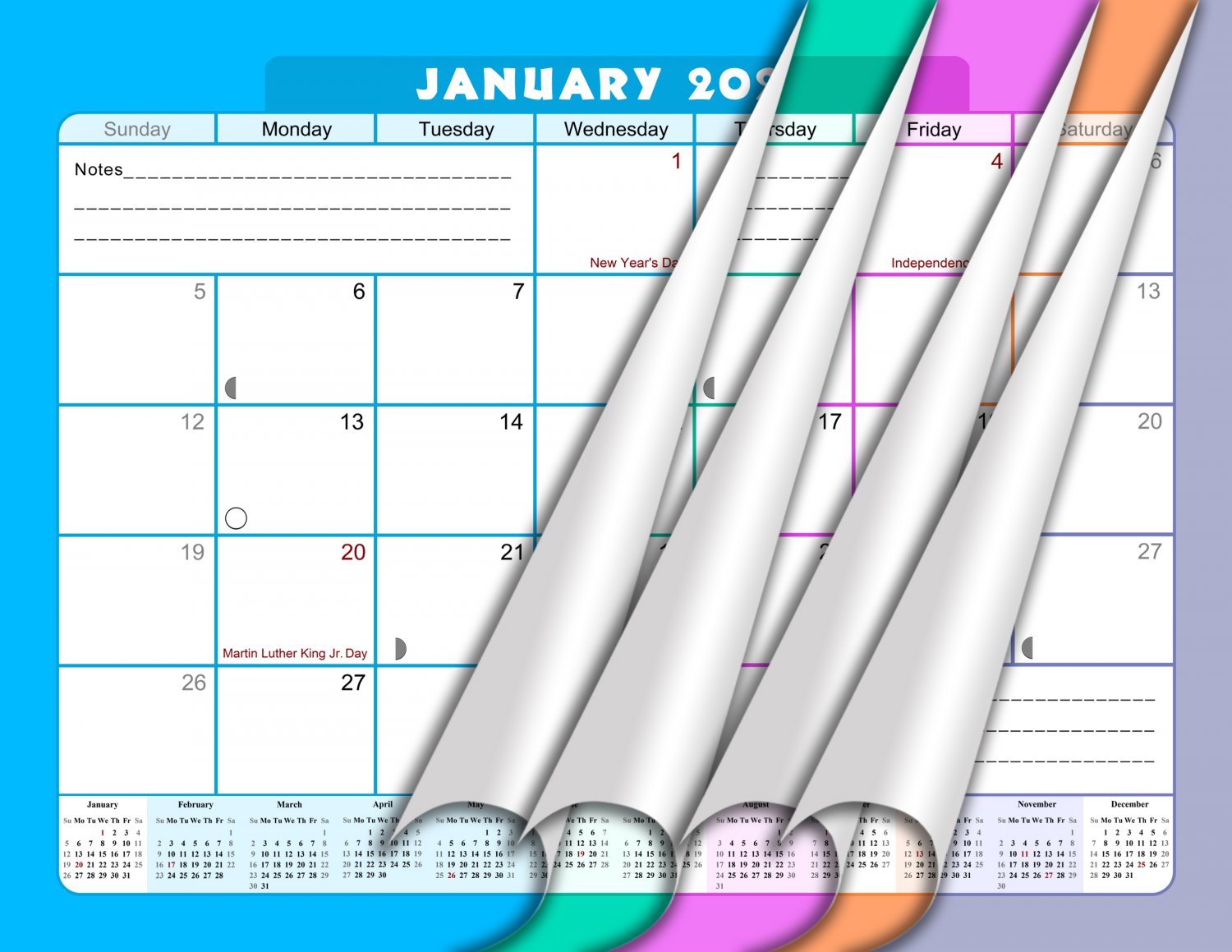 2024-2025 Calendar 18 Months Student Calendar/Planner for 3-Ring Binder ...