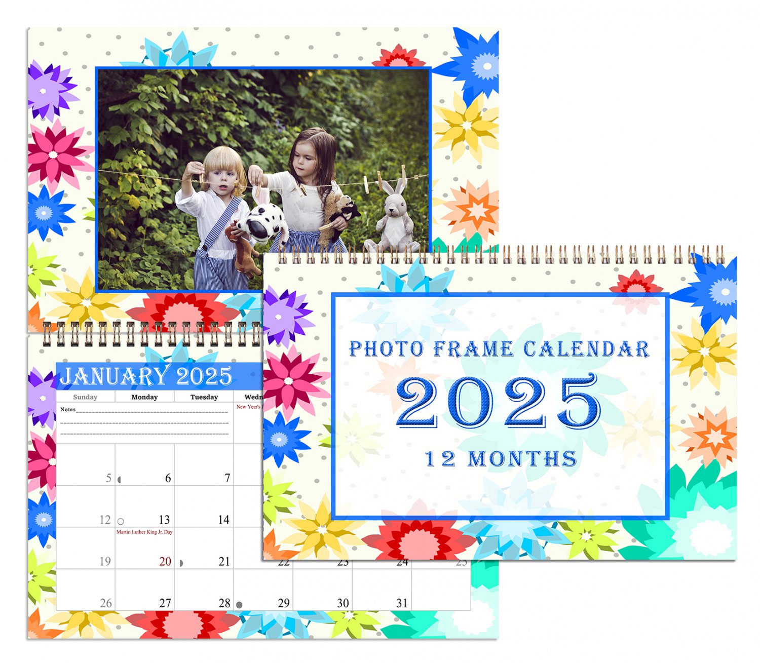 2025 Photo Frame Wall Spiral-bound Calendar - (Edition #001)