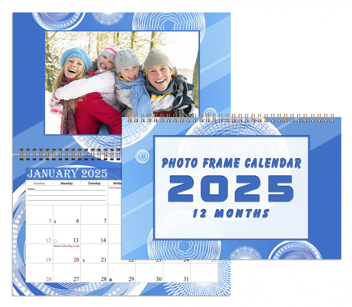 2025 Photo Frame Wall Spiral-bound Calendar - (Edition #002)