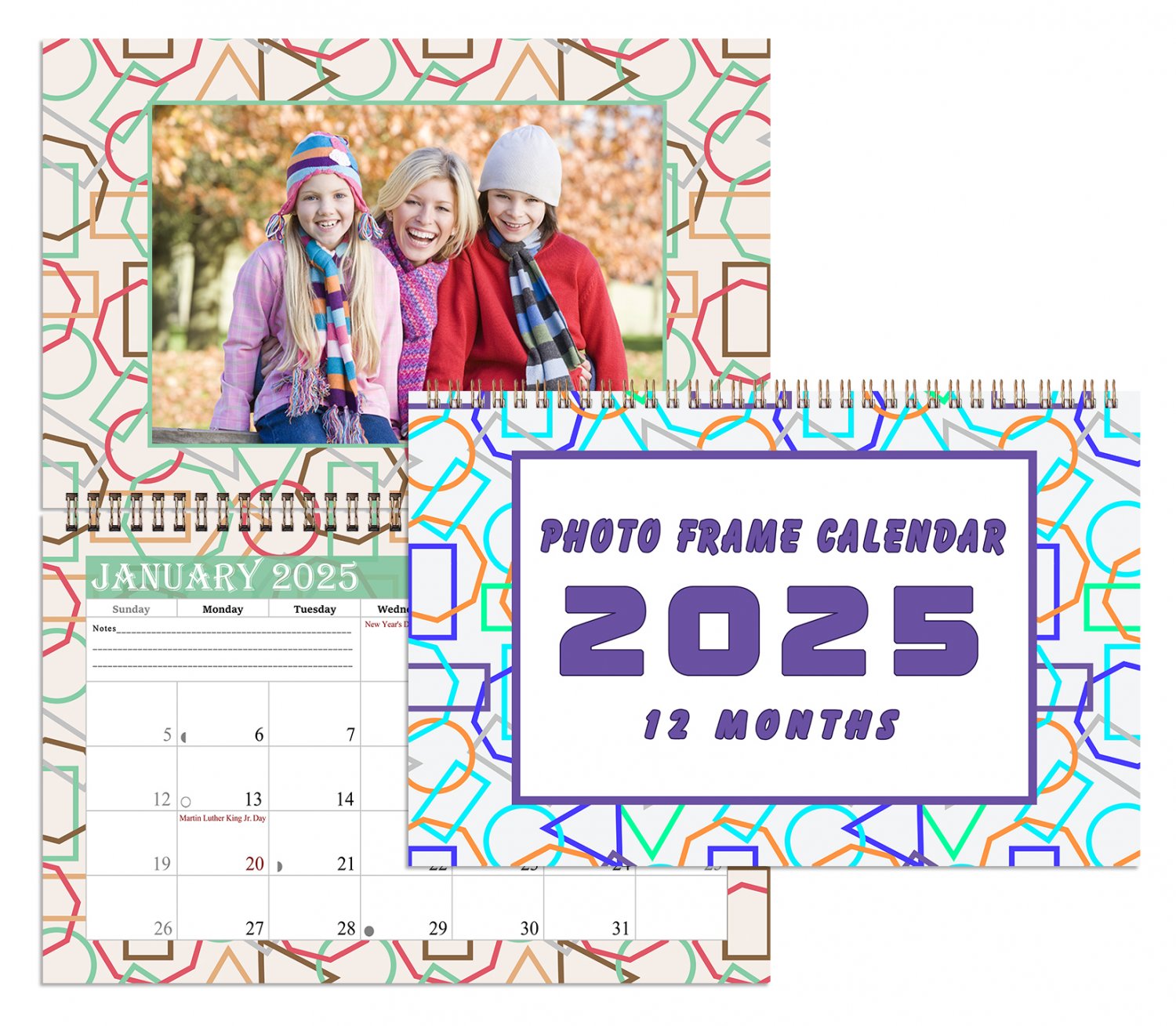 2025 Photo Frame Wall Spiral-bound Calendar - (Edition #011)
