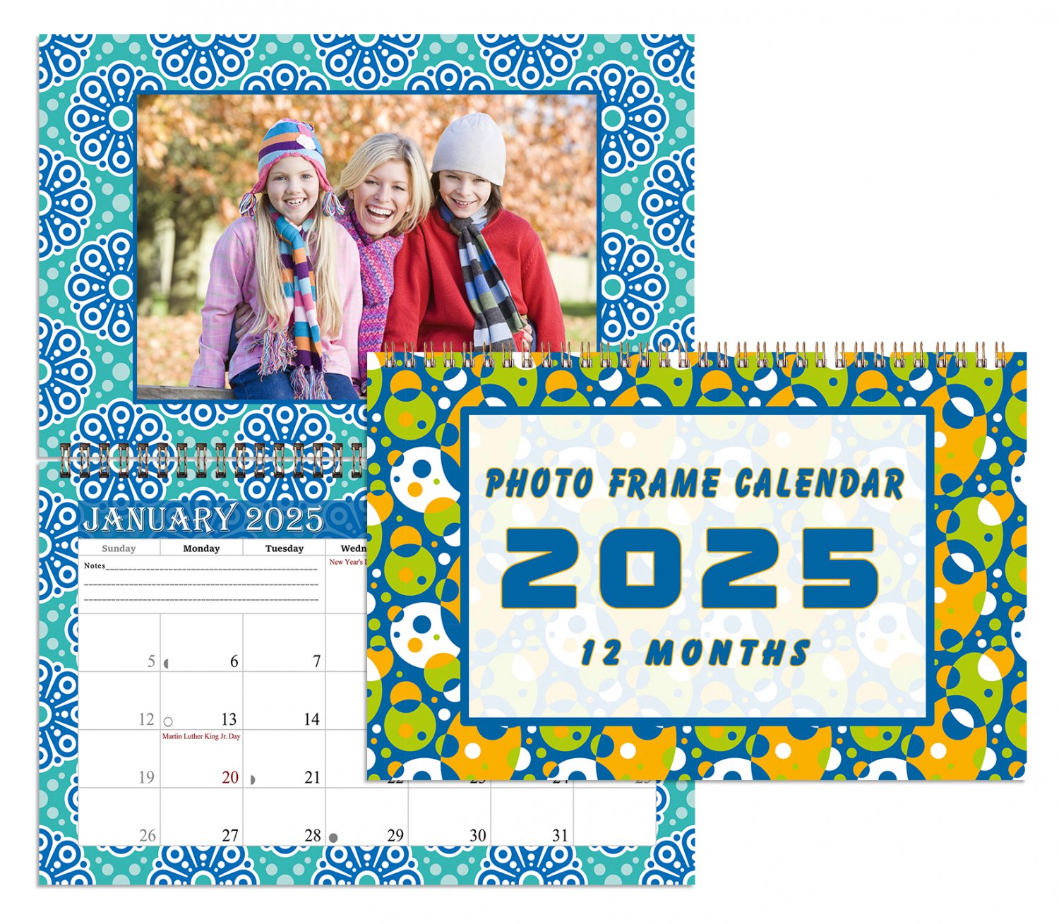 2025 Photo Frame Wall Spiral-bound Calendar - (Edition #015)