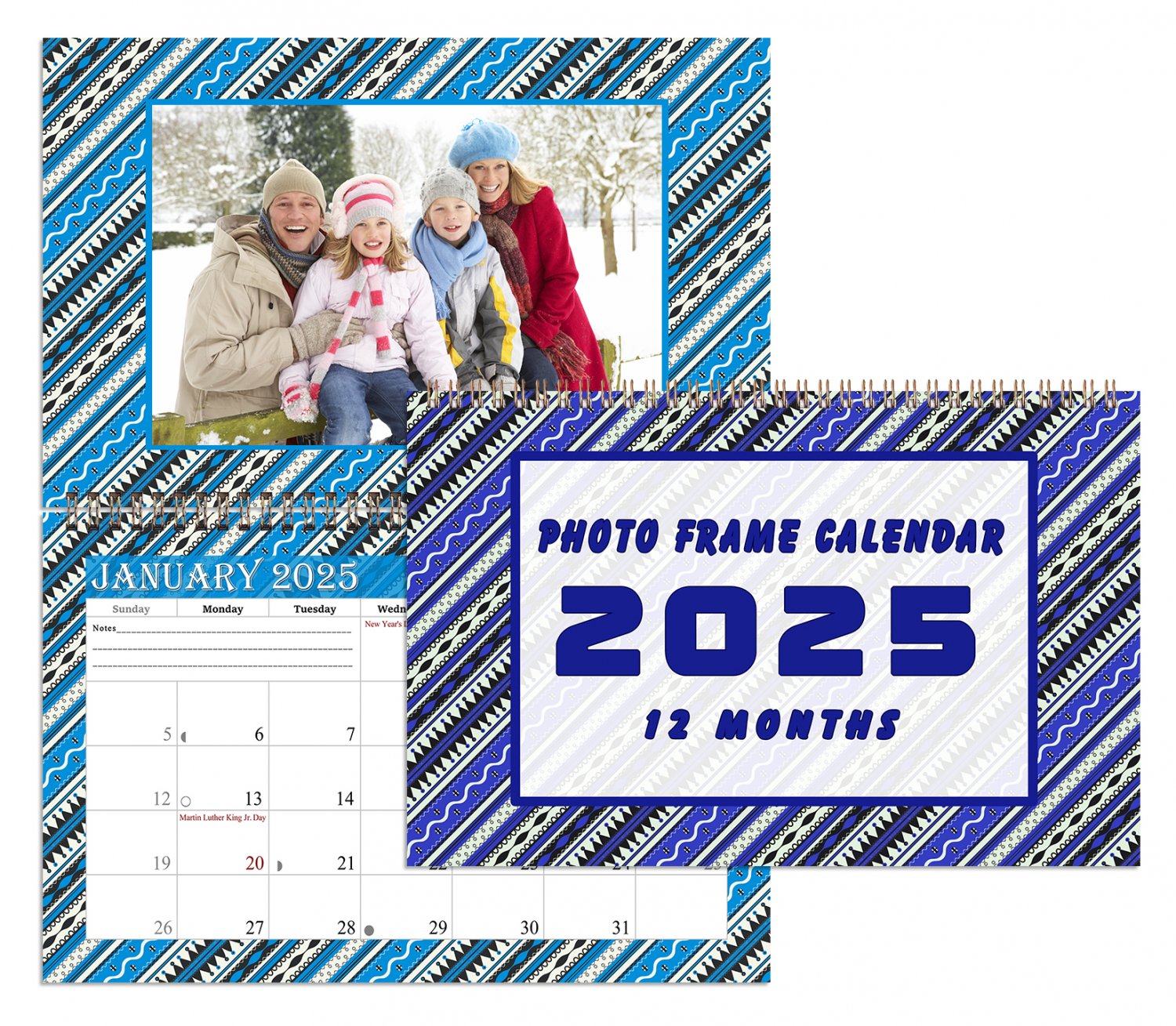2025 Photo Frame Wall Spiral-bound Calendar - (Edition #017)